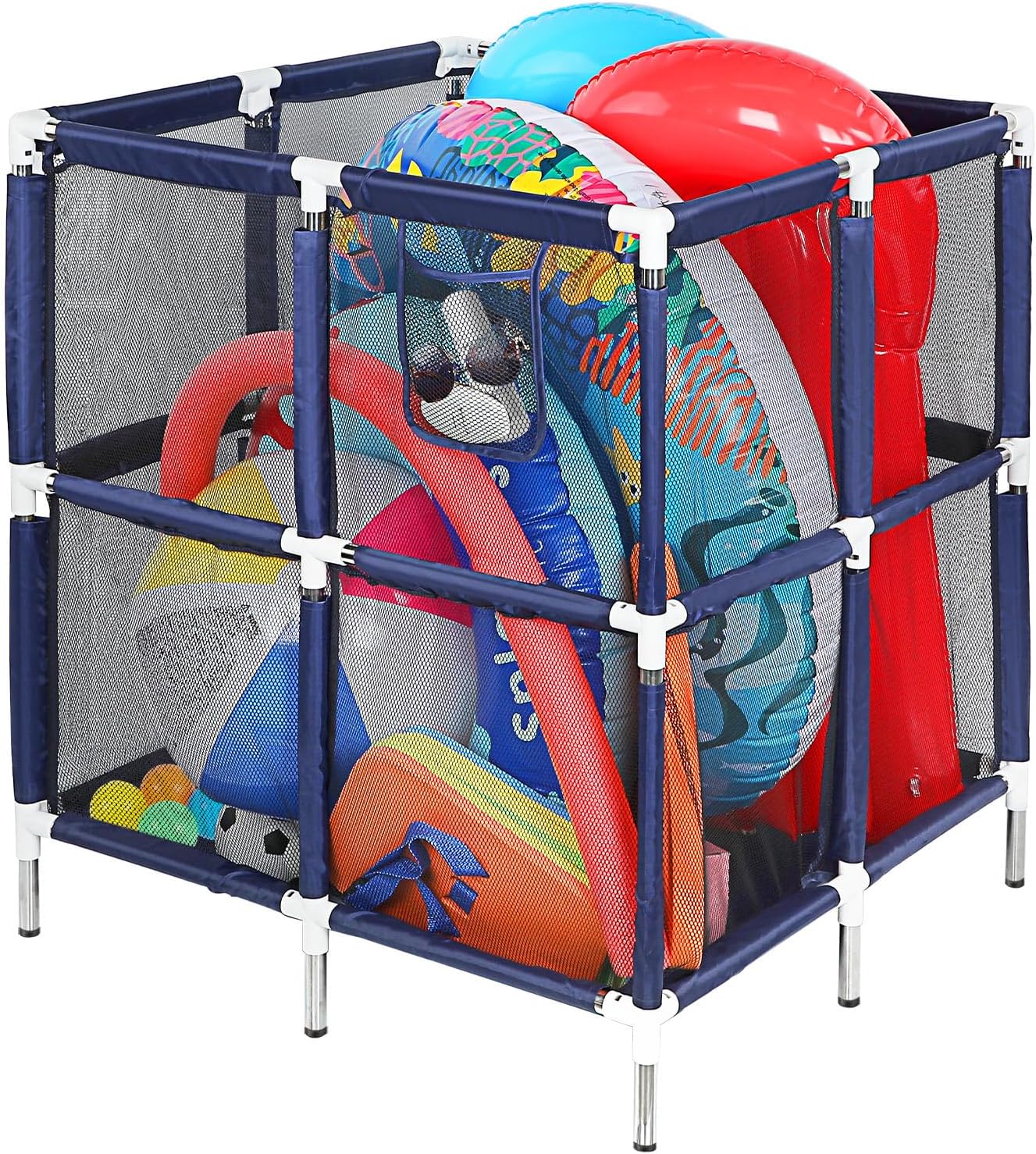 Amazon.com - TisYourSeason Modern Blue Rolling Pool Toy Storage Cart ...