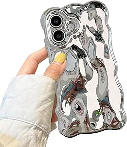 Amazon.com: XIZYO for iPhone 16 Plus Case 6.7 Inch Cute Wave Pattern Aesthetic Phone Case 3D ...