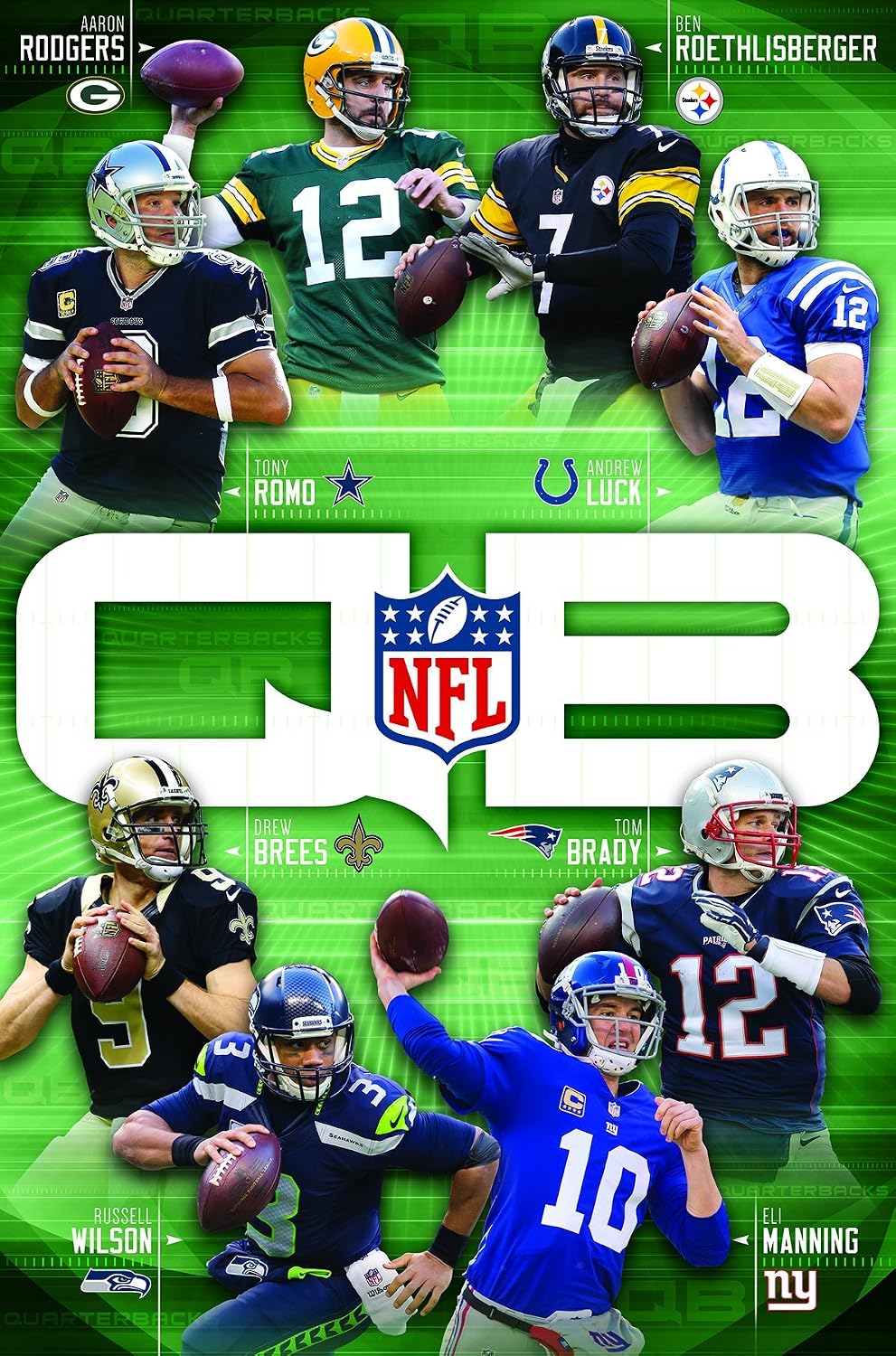 Amazon.com: Trends International NFL-Quarterbacks Wall Poster, 22.375 ...