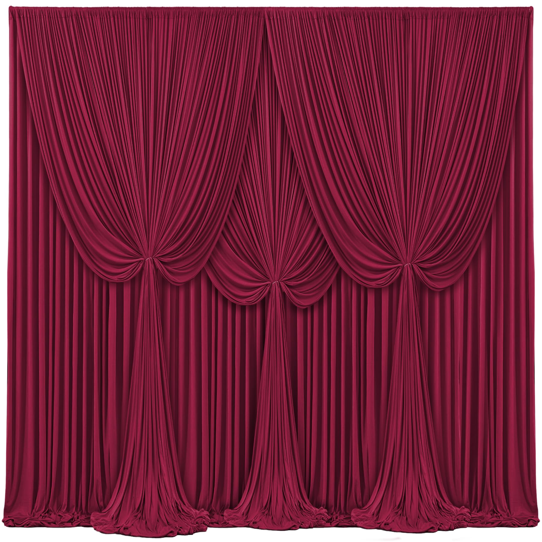Amazon.com : 4 Panels Burgundy Backdrop Curtains for Wedding Party ...
