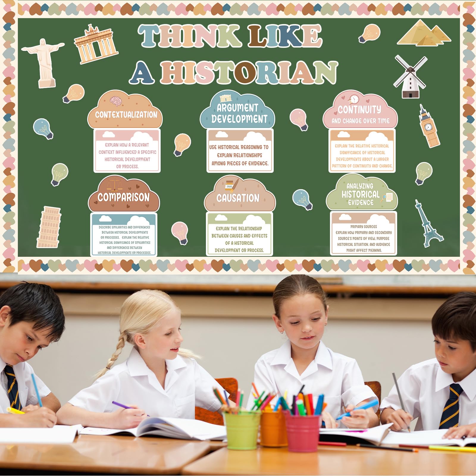 Snapklik.com : History Class Bulletin Board Set For Classroom ...