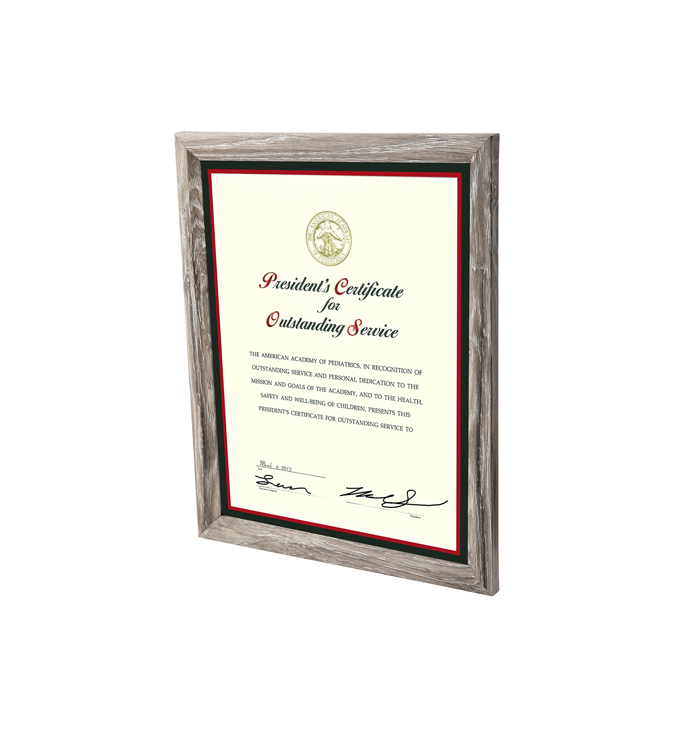 Document Frame - Grey Made to Display Certificates 8.5x11 Inch ...