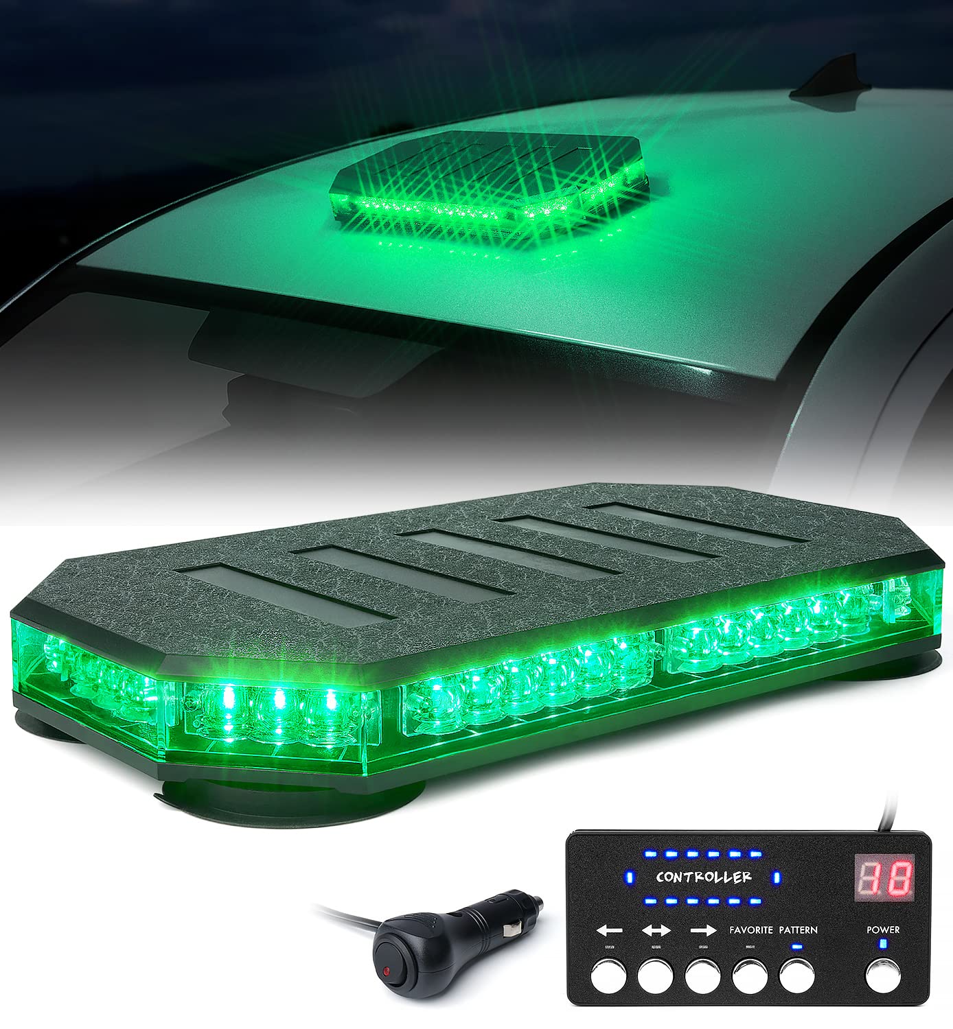 Snapklik.com : LUMENIX 42 LED Roof Top Strobe Beacon Light Bar Hazard ...