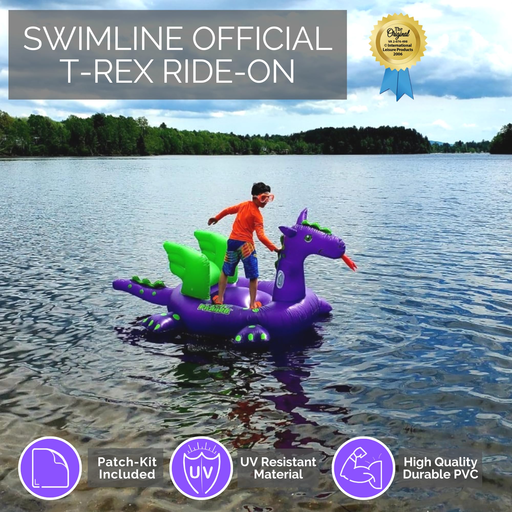 Snapklik.com : SWIMLINE ORIGINAL 90625 Giant Inflatable Sea Dragon Pool ...