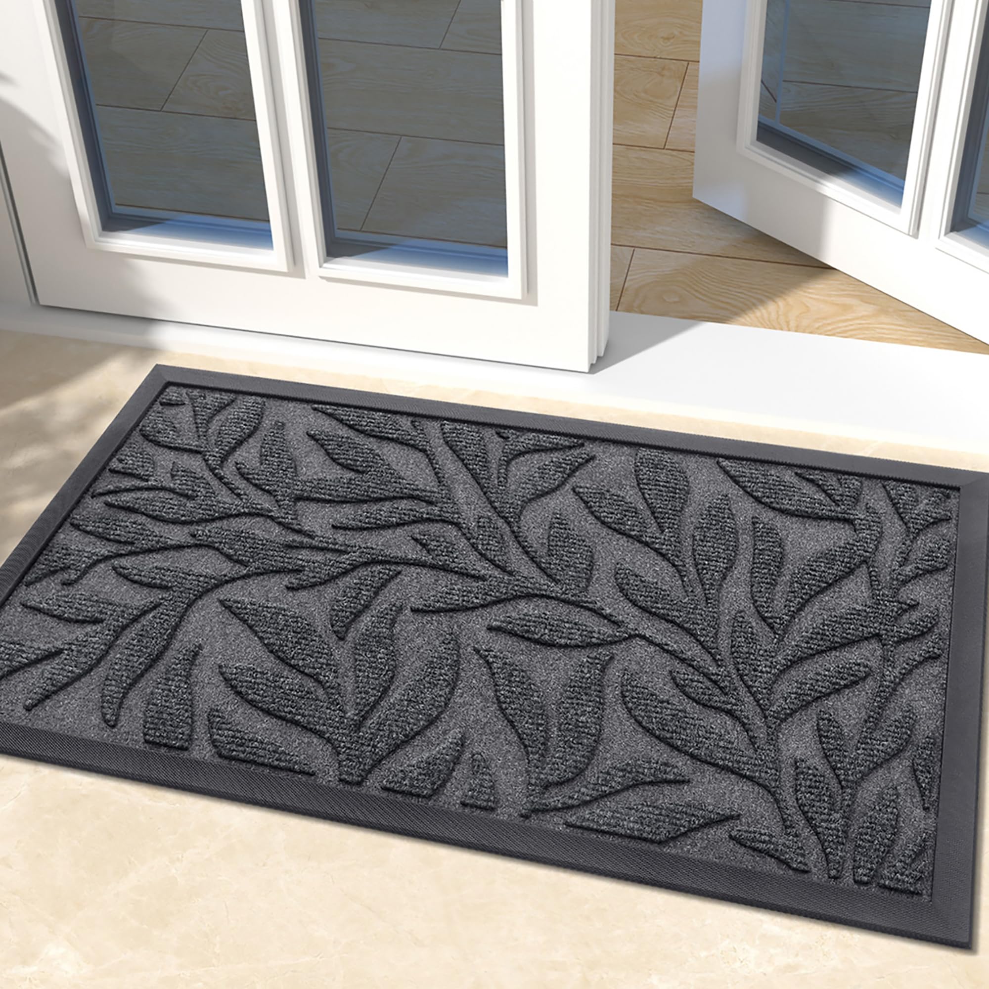Amazon.com: Smiry Front Door Mat Indoor Outdoor Entrance, Heavy Duty ...