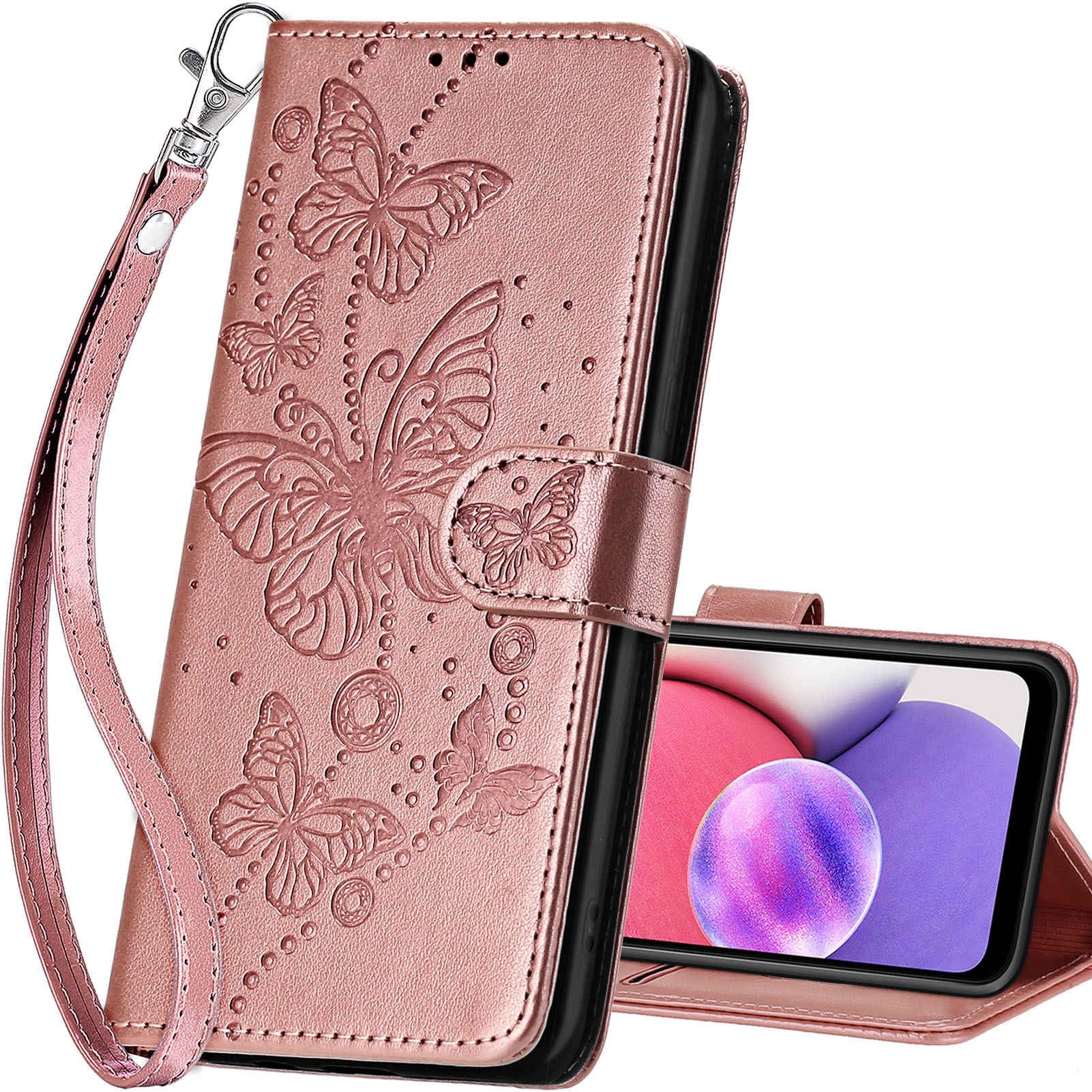 Amazon.com: SASYMALY for Samsung Galaxy A03s Wallet case, Flip Folio Cover with Stand Feature ...