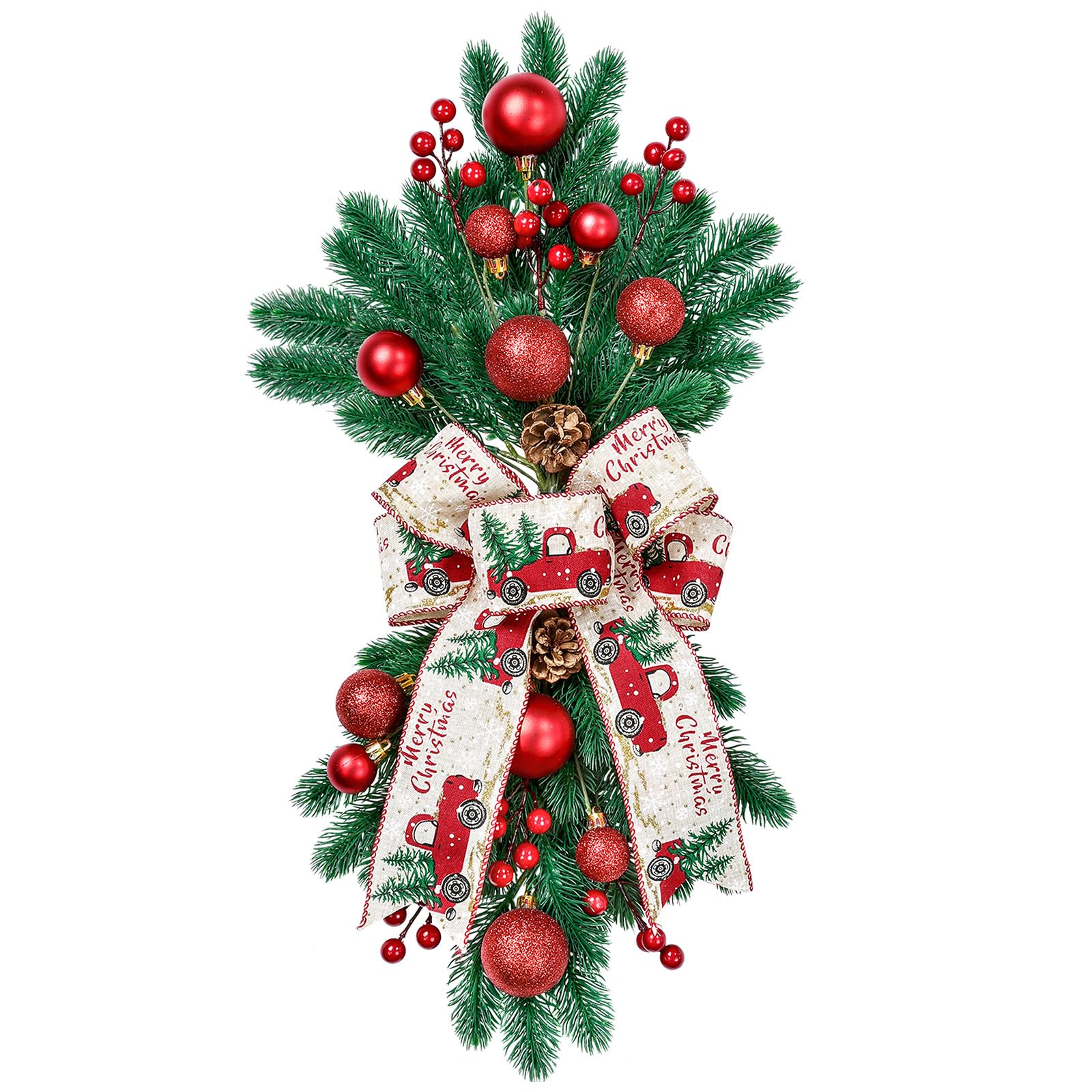 Amazon.com: HiiARug Christmas Swags 24" Artificial Decorative Christmas ...