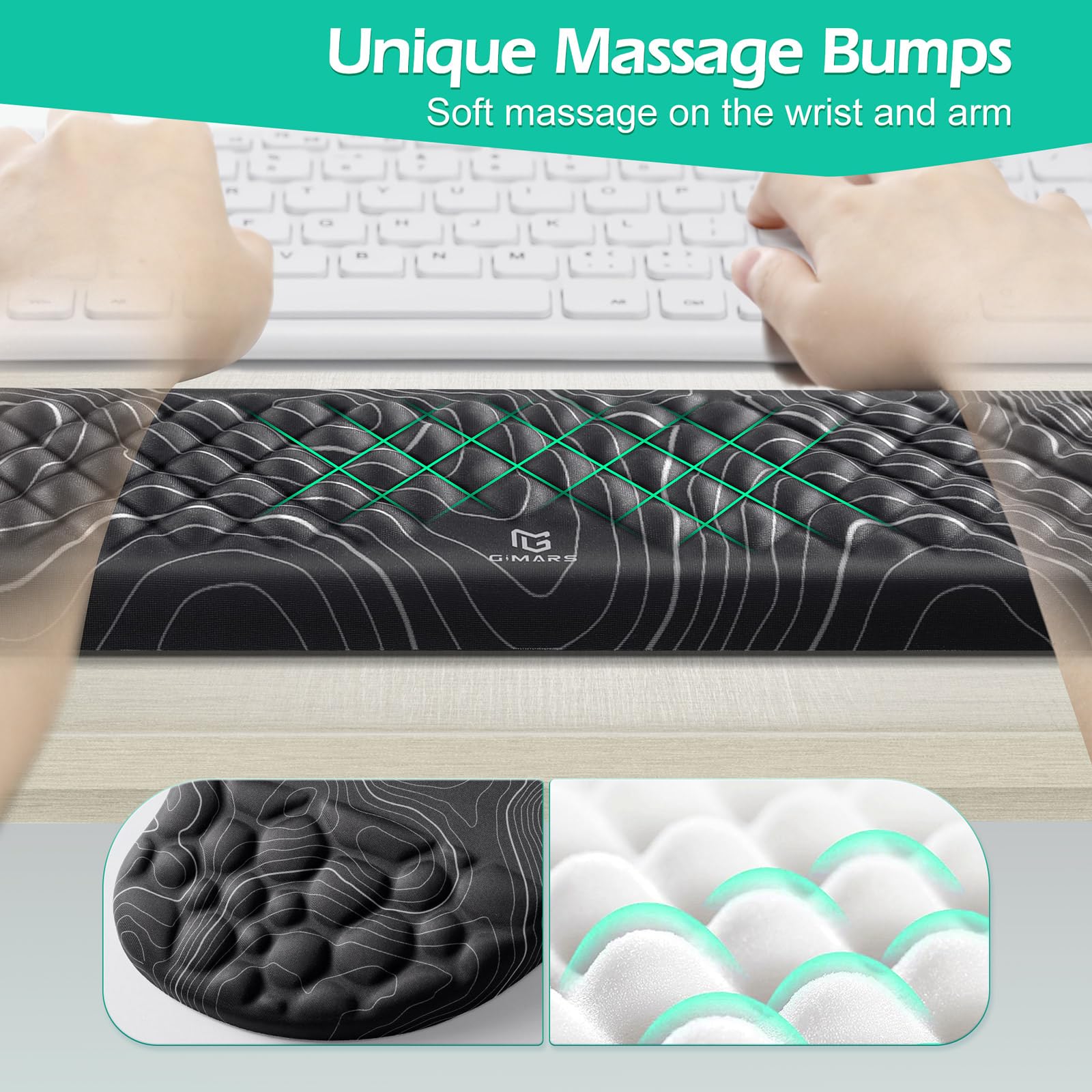 Snapklik.com : Gimars Upgrade Ergonomic Ultra-Soft Foam Keyboard Mouse ...