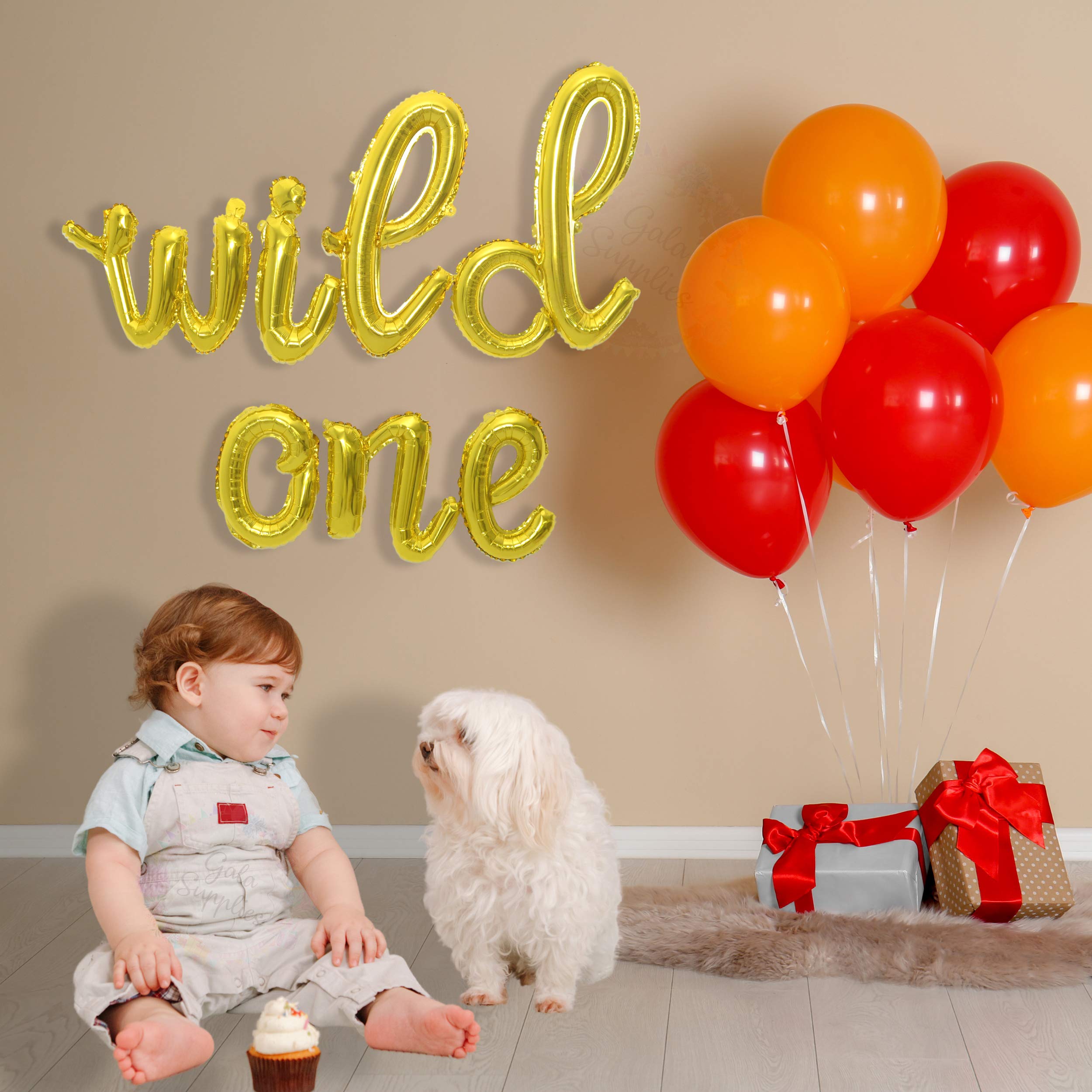 Wild One Cursive Letter Balloons First Birthday Decorations For A Baby Boy Baby Girl Party wild-one-cursive-letter-balloons-first-birthday-decorations-for-a-baby-boy-baby-girl-party