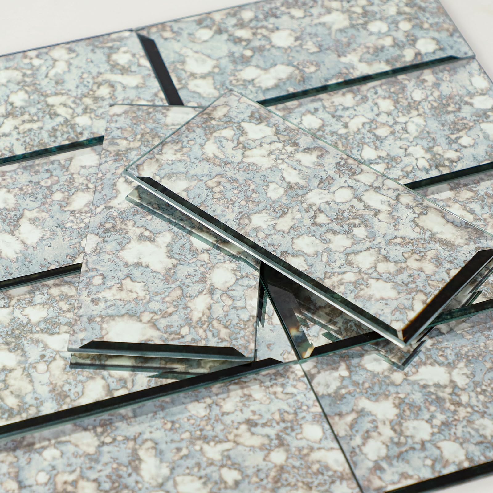 Miscasa 3"x6" Peel and Stick Mirror Backsplash Tile, Self Adhesive ...