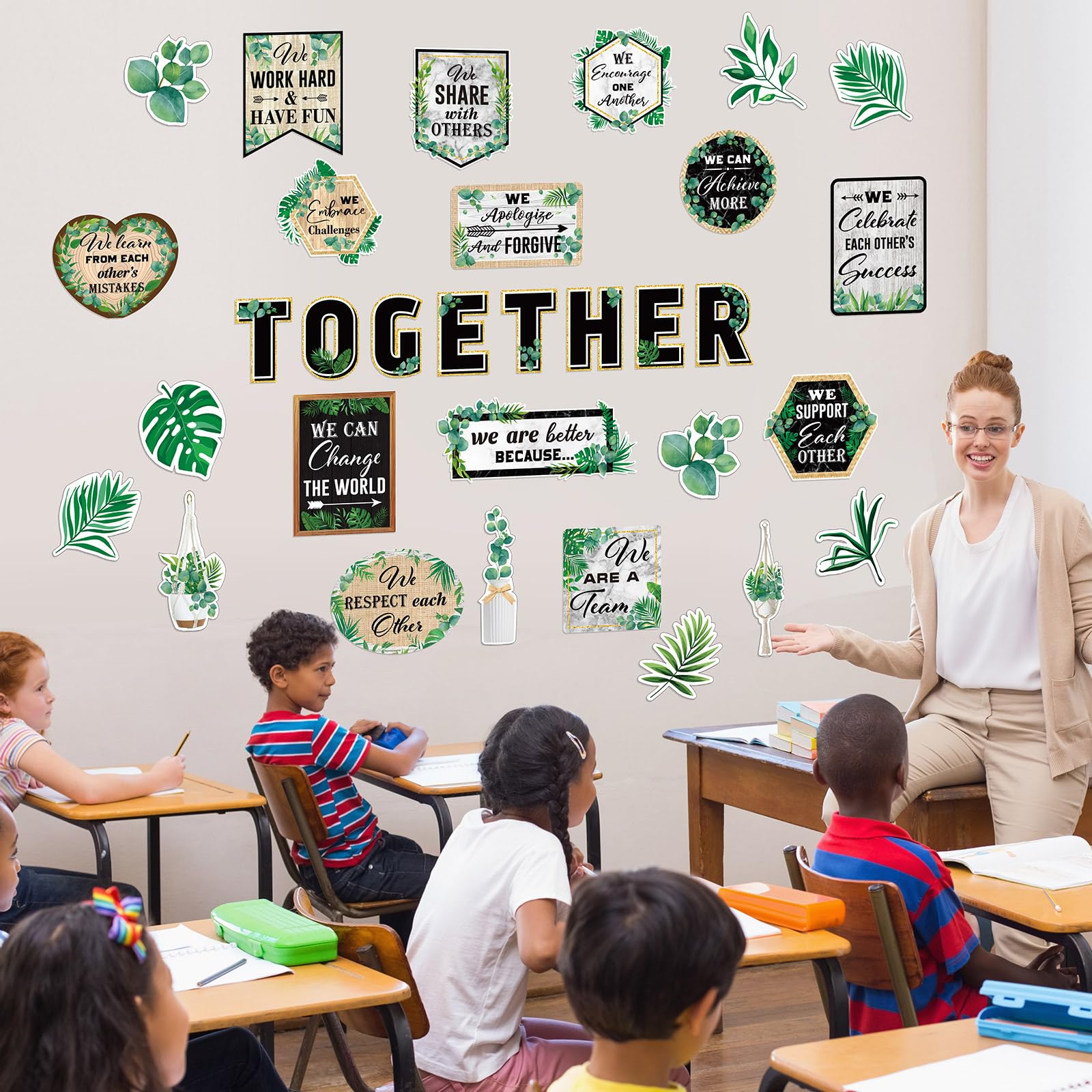 Snapklik.com : 32 Pcs Eucalyptus Together Bulletin Board Set Together ...