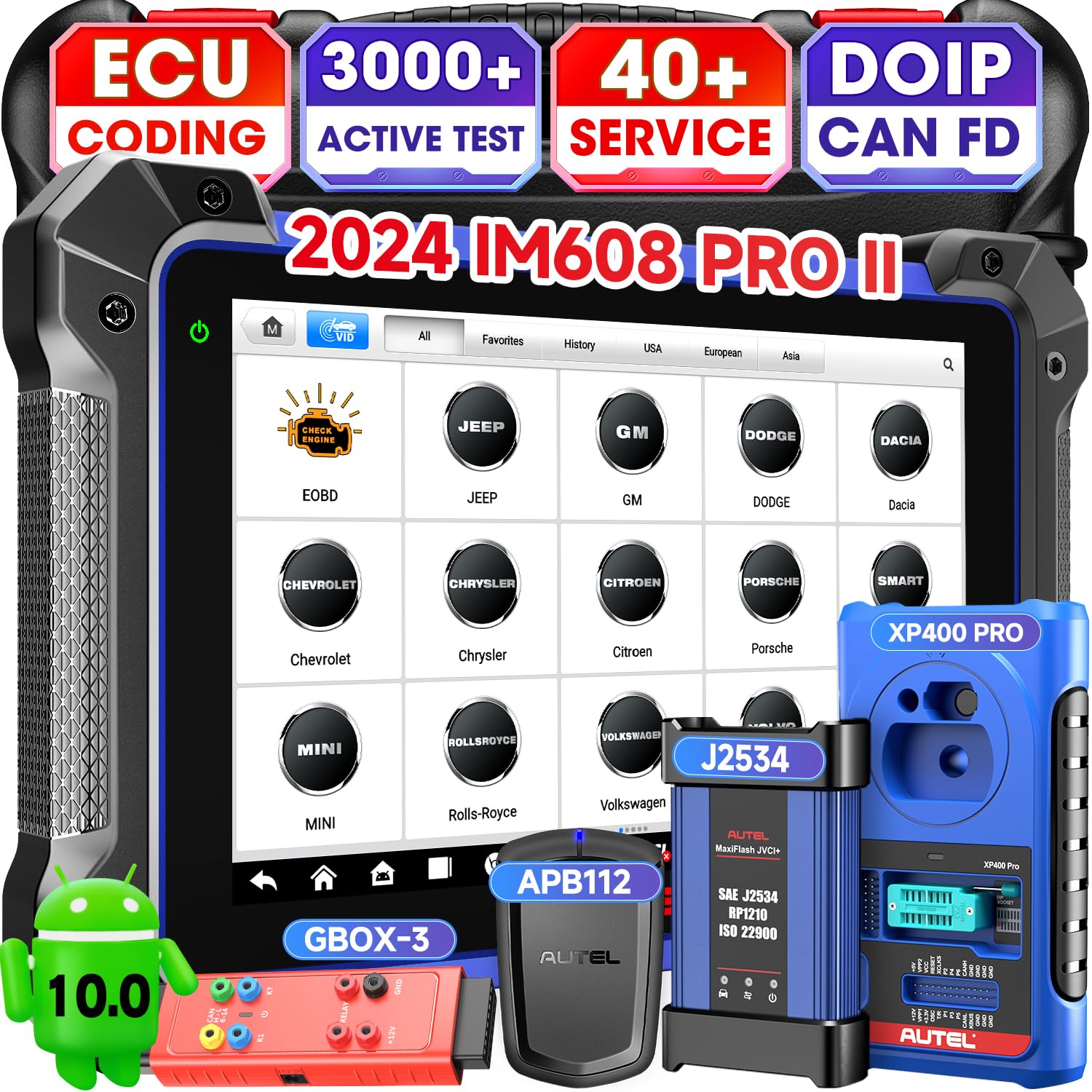 Amazon.com: Autel MaxiIM IM608 PRO II, 2024 IM608 PRO 2 with XP400 PRO ...