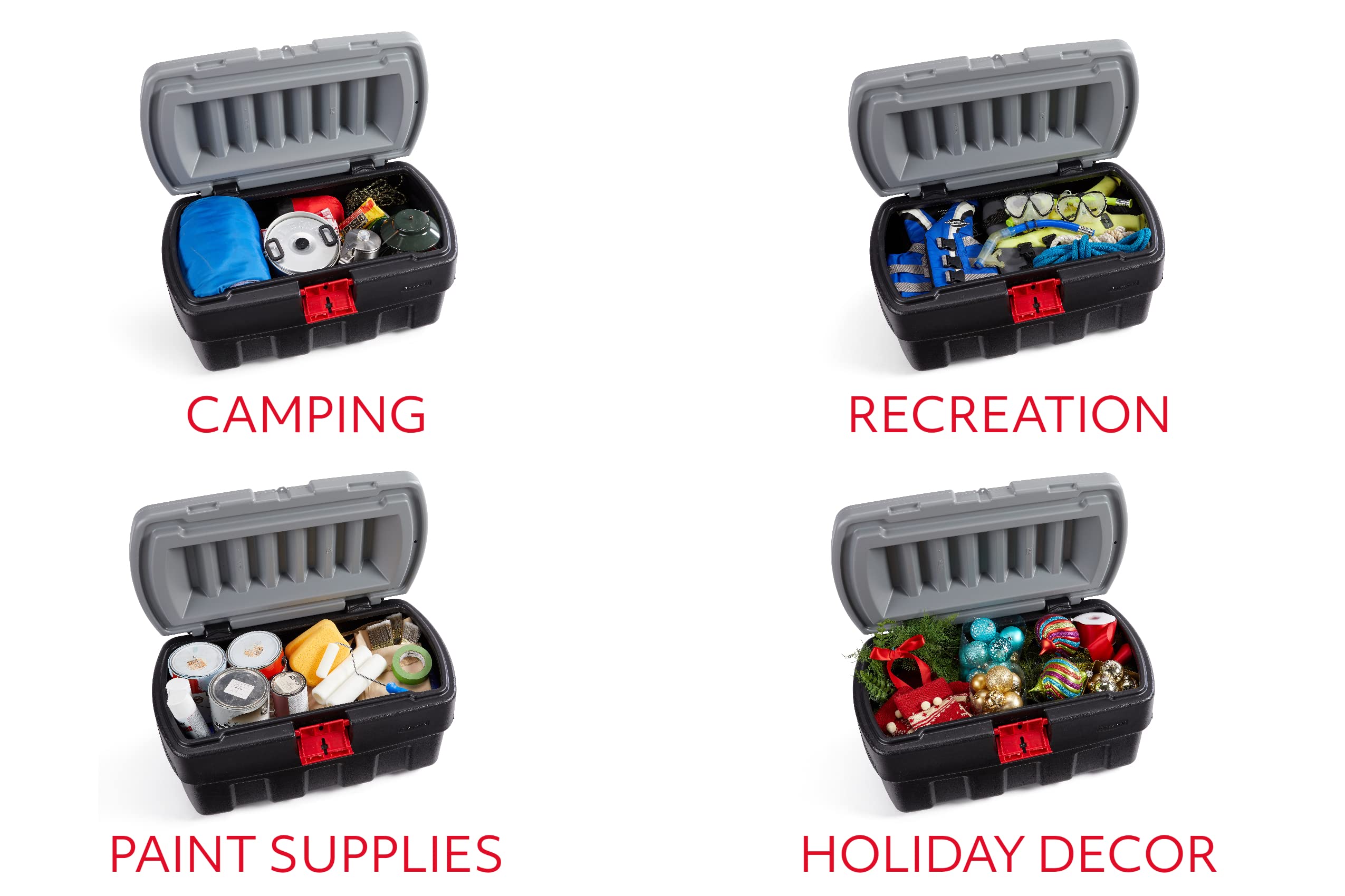 Rubbermaid 48 Gallon Black Action Packer Lockable Latch, 55% OFF