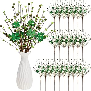 Amazon.com: XunYee St. Patricks Day Gifts, 24 Pack Artificial Clover ...
