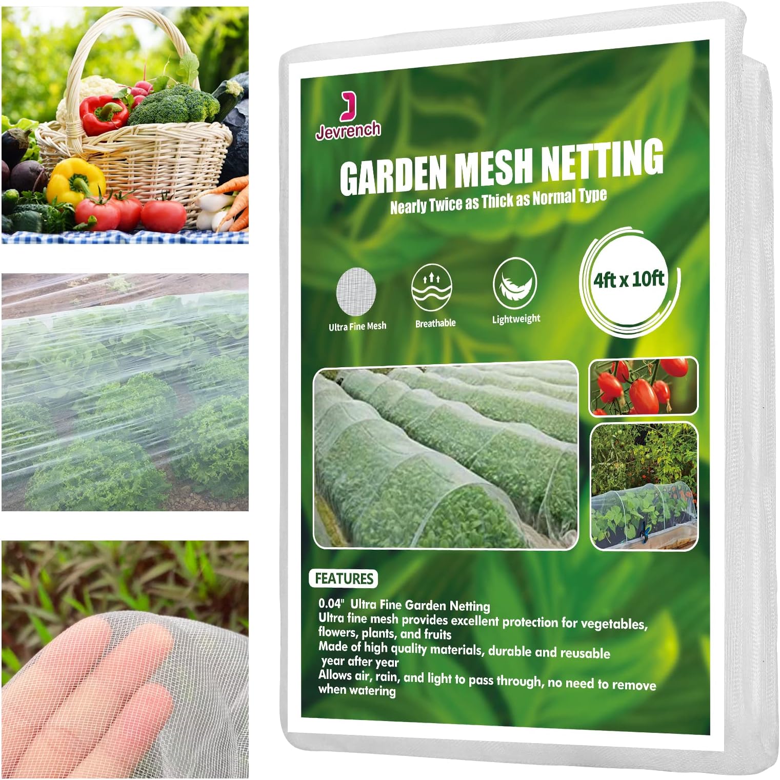 Amazon.com : 33-Ft x 6.5 Ft Garden Plant Netting Protect Against ...