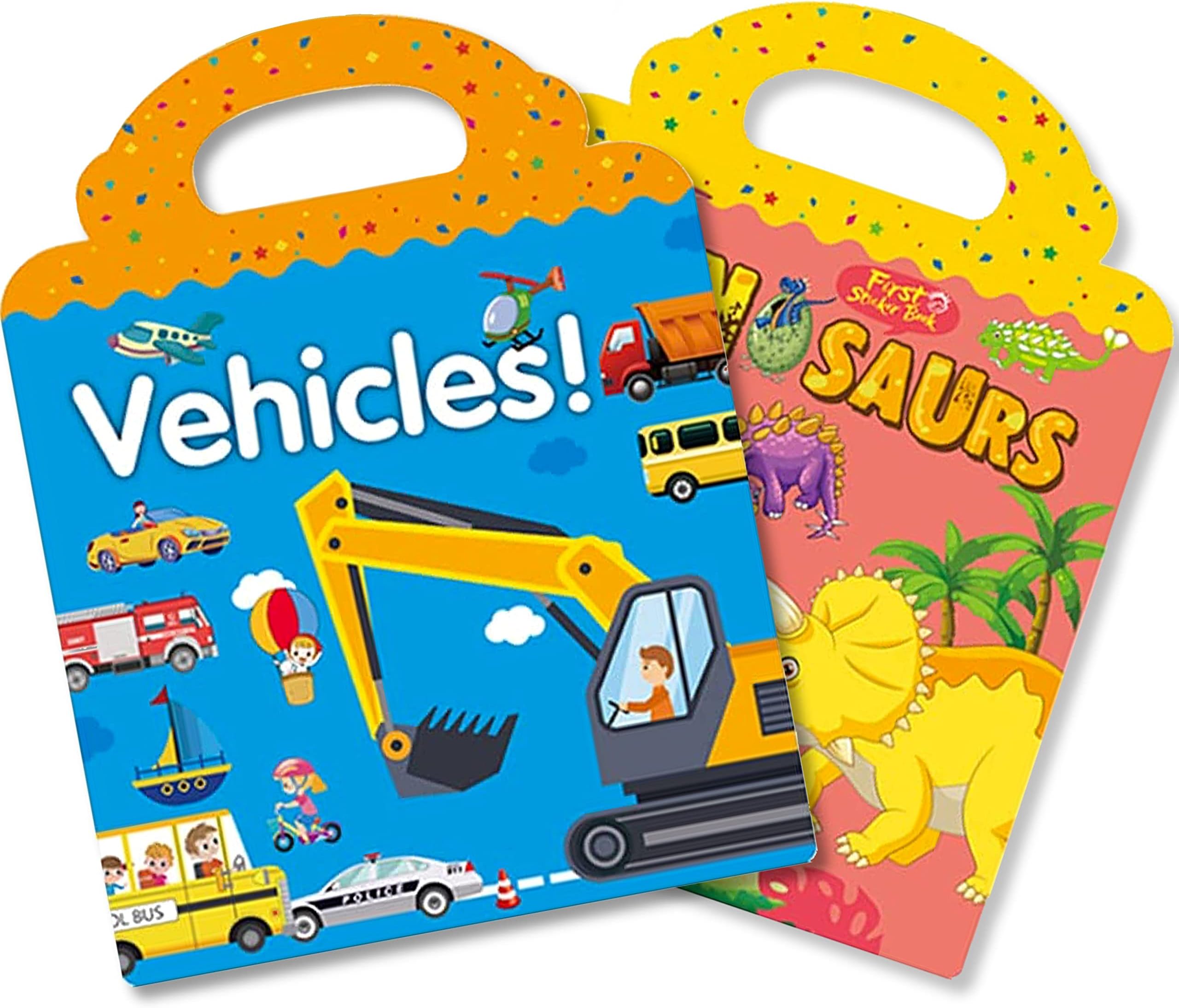Amazon.com: Reusable Sticker Book for Kids 2-4, 2 Sets Vehicle ...