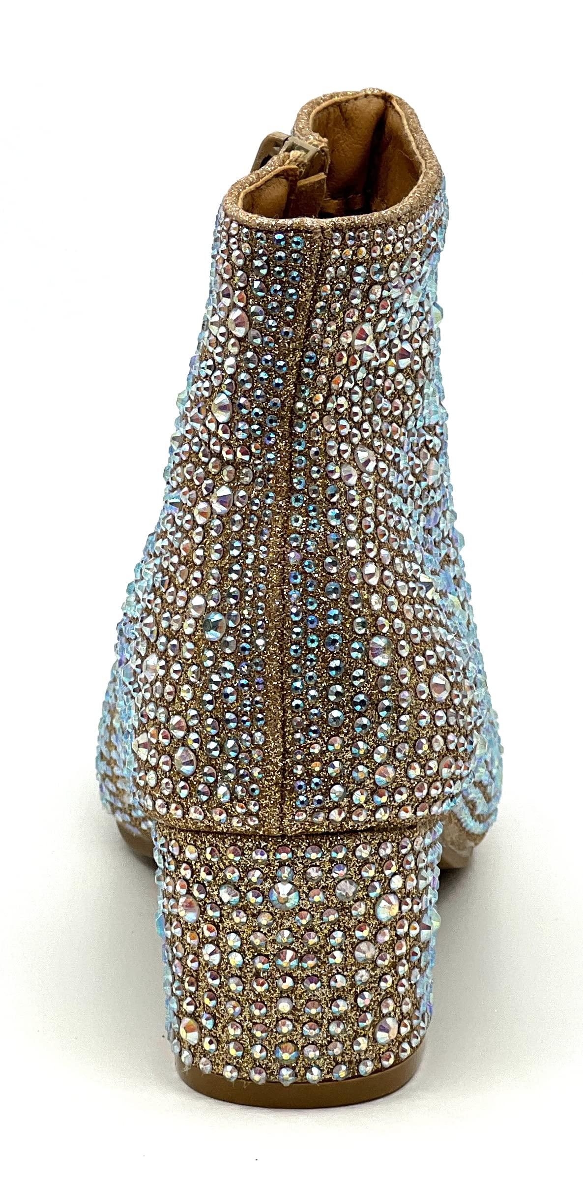 Snapklik.com : Girls Rhinestone Boots Kids Low Heel Dress Booties ...