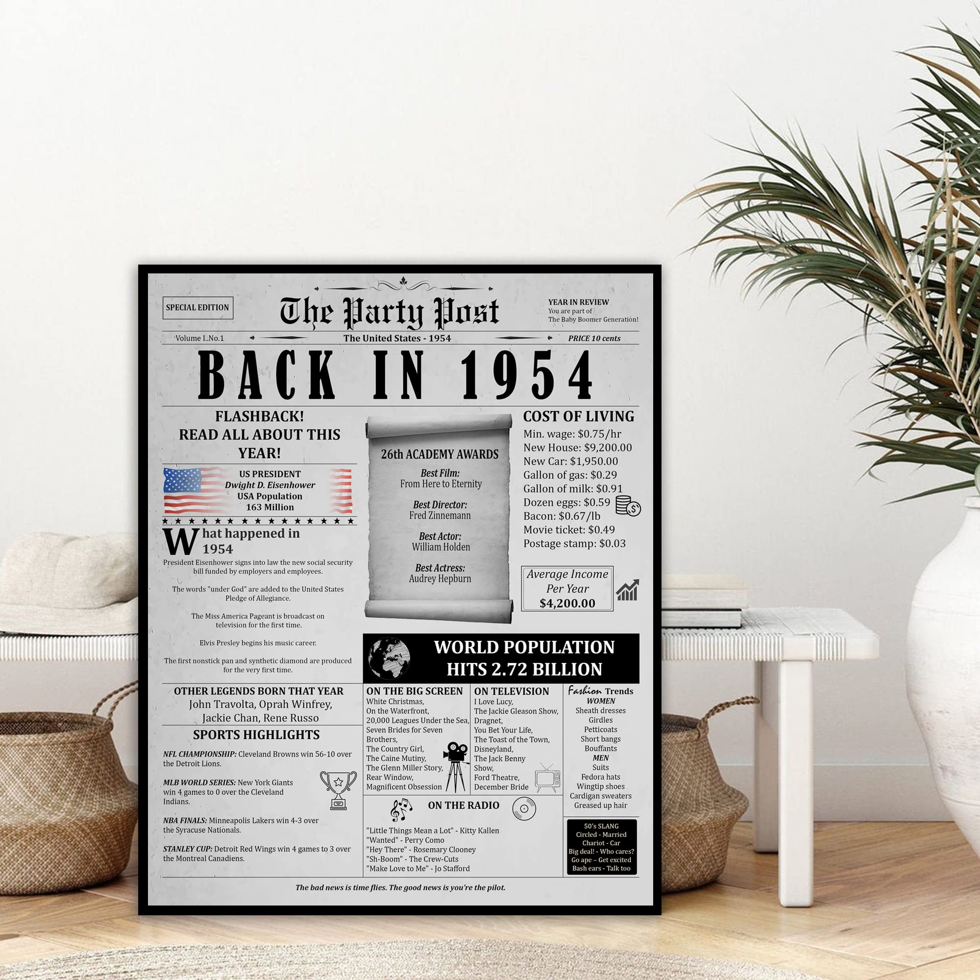 Snapklik.com : 72nd Birthday Party Decorations Poster 72 Years Ago ...