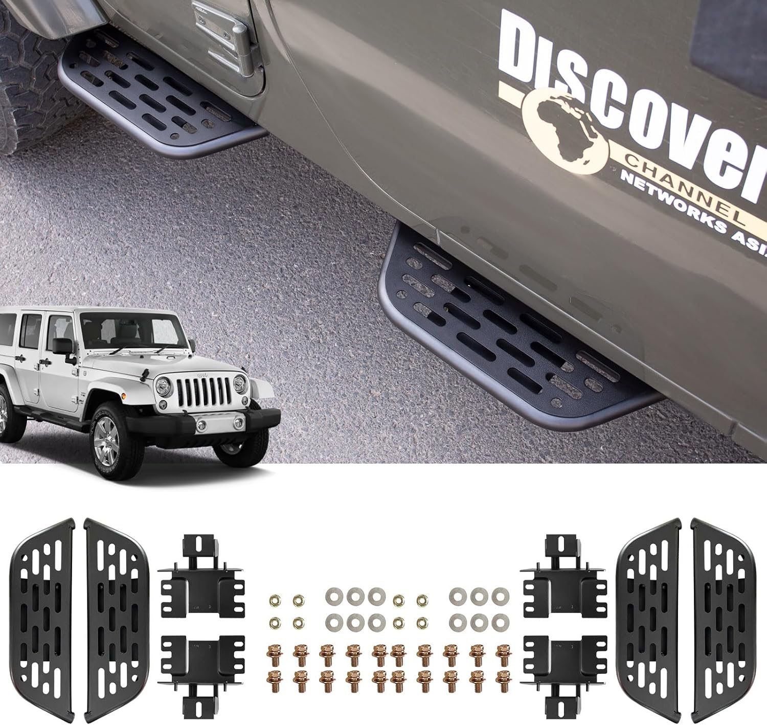 SZYANG Side Steps Compatible with 2007-2018 Jeep Wrangler JK Side Steps ...