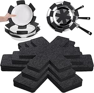 Amazon.com - GeeRic 12 Pieces Felt Plate Dividers, Thick Felt Plate ...