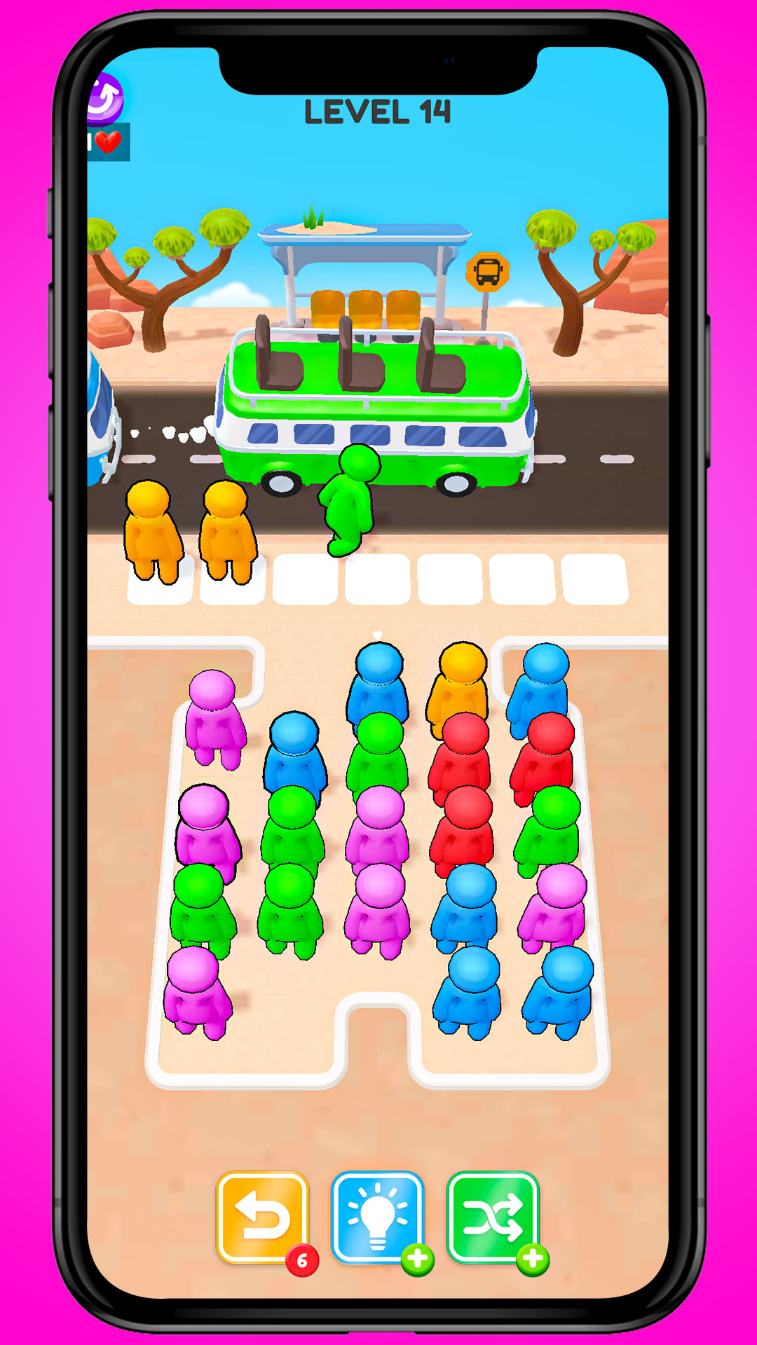 Bus Jam Match Puzzle Sort Master: Color Match Passengers Sorting Brain ...