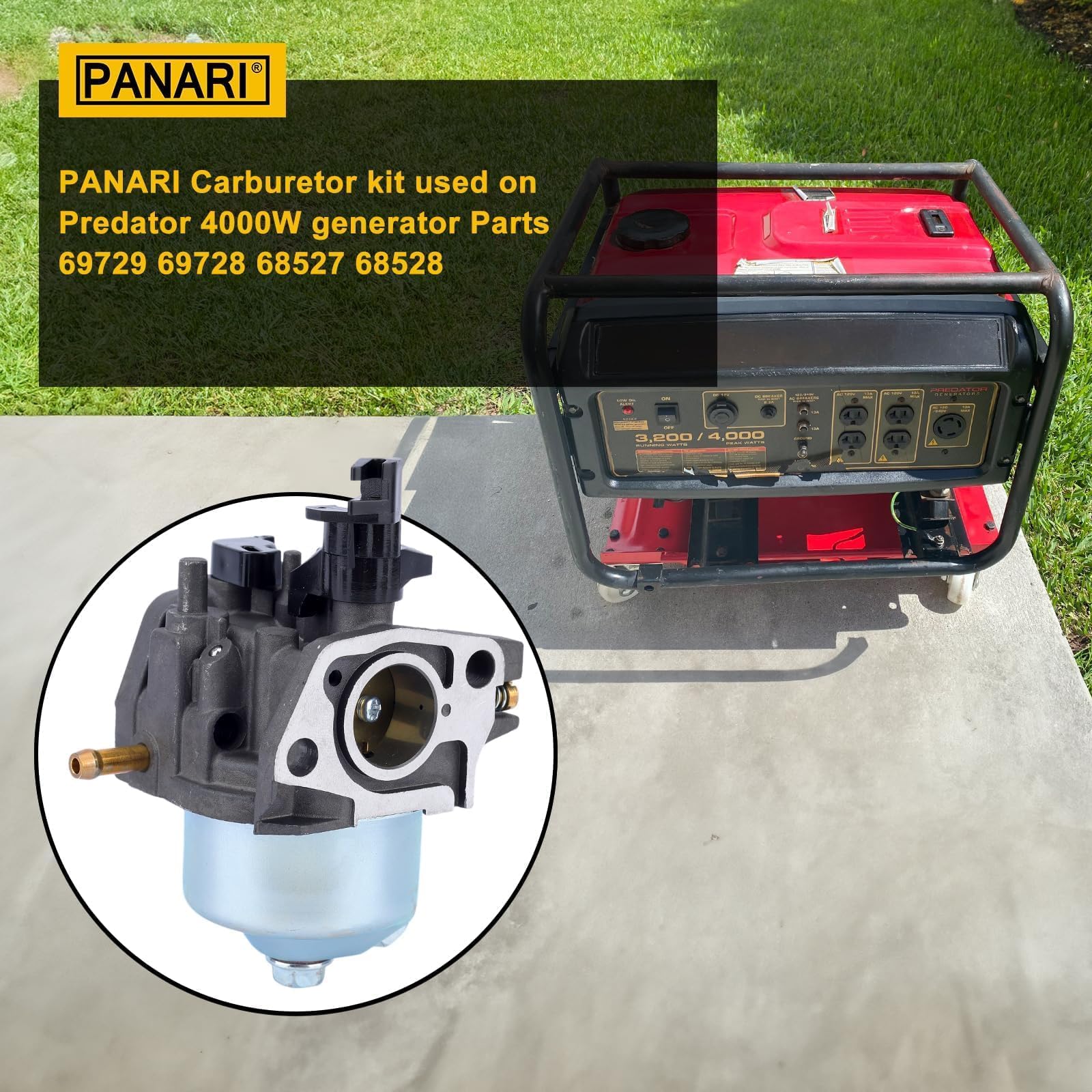 Snapklik.com : 4000 Carburetor For Harbor Freight Chicago Predator 3200 ...