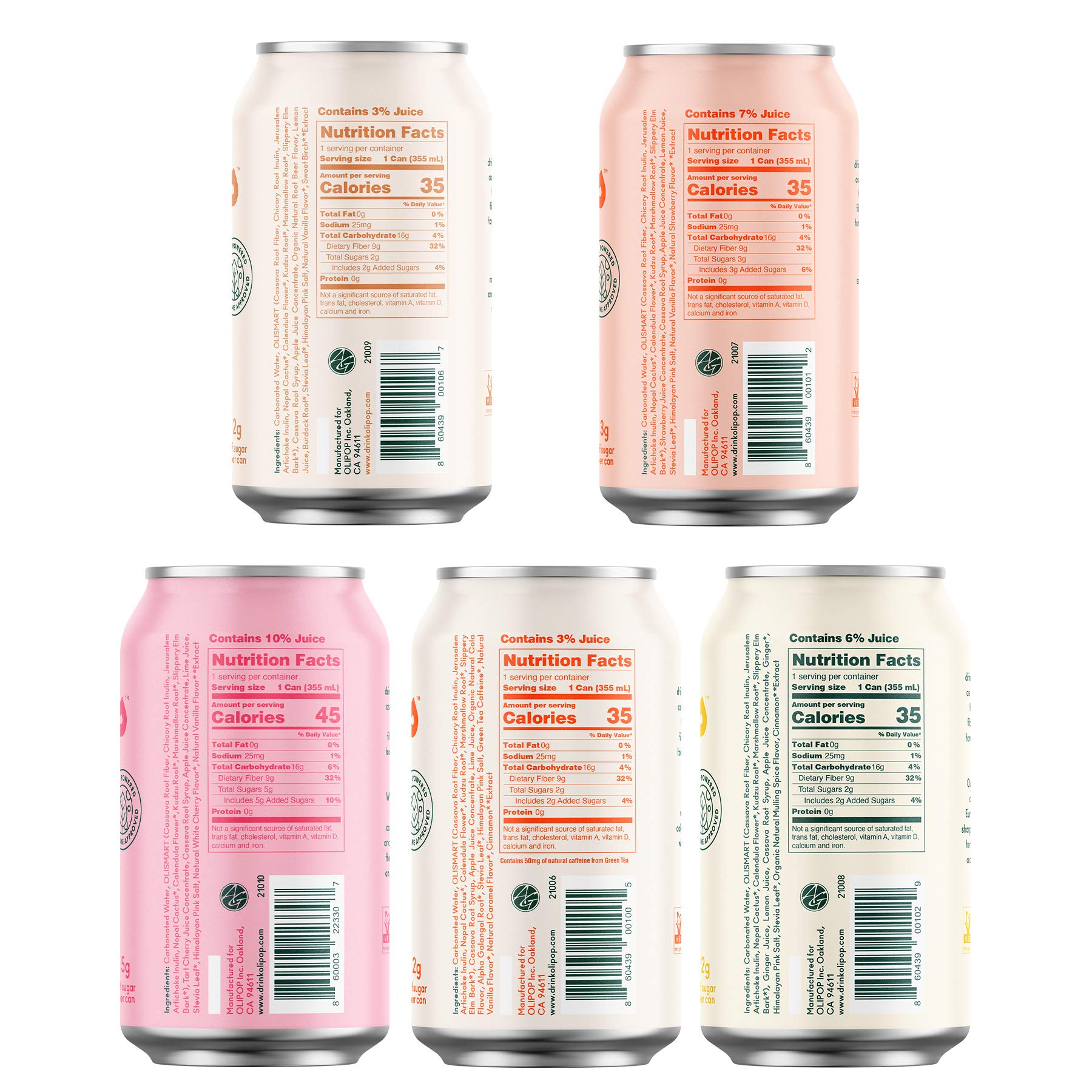 Snapklik.com : OLIPOP - 5-Flavor Soda Variety Pack, Healthy Soda Sampler, Prebiotic Soft Drinks ...