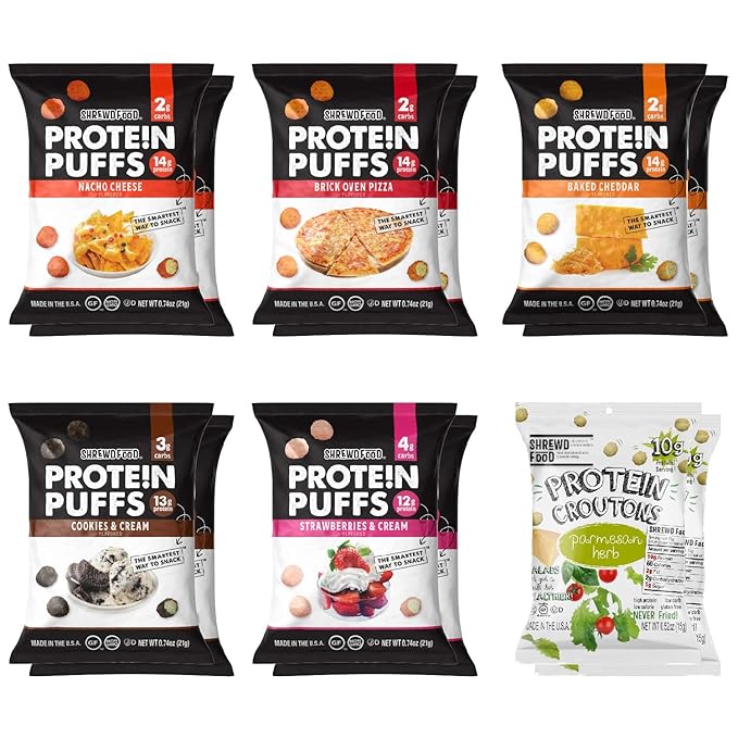 Amazon.com: Shrewd Food Protein Puffs - High Protein, Low-Carb, Gluten ...