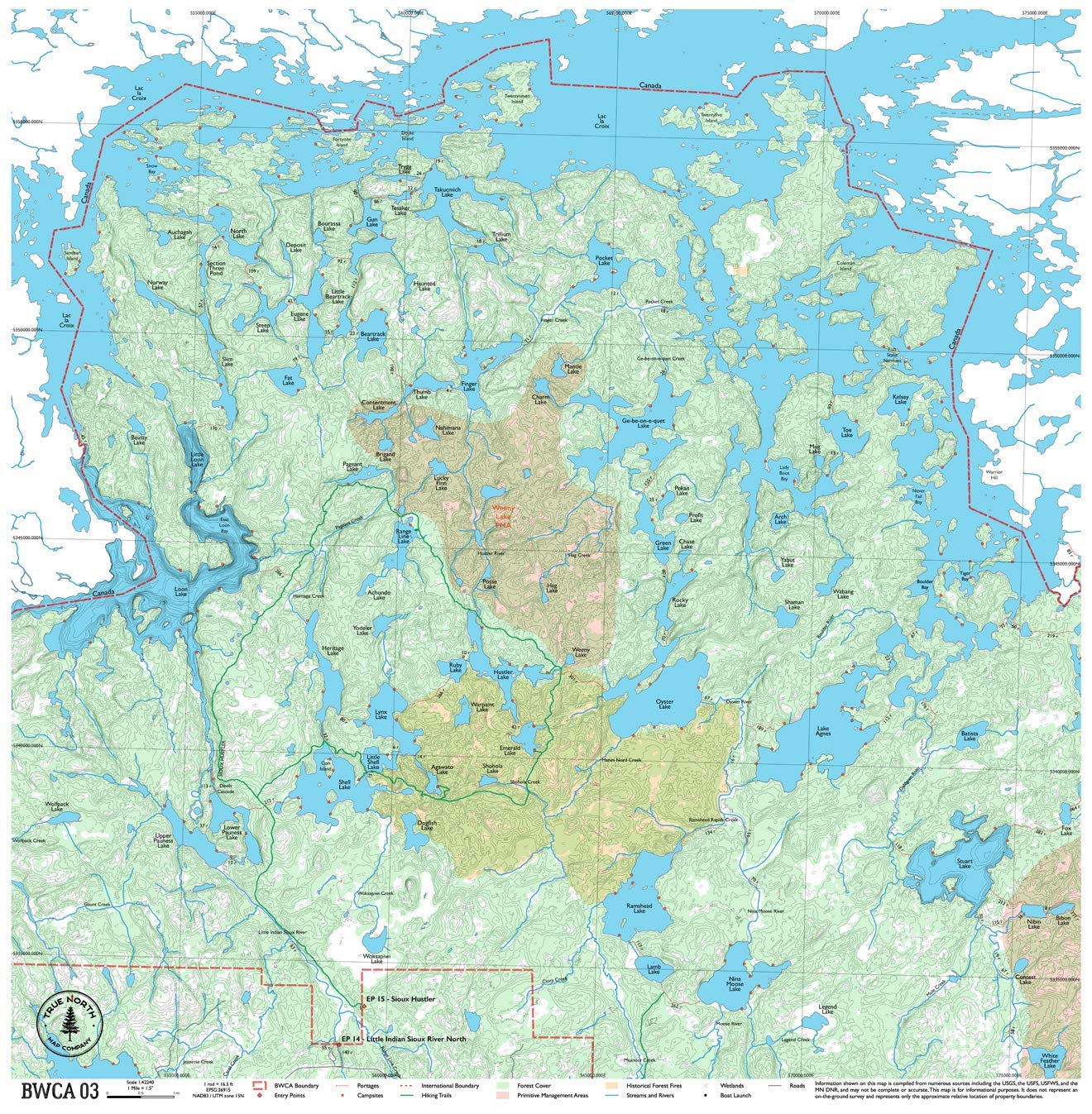 True North Map Company BWCA Canoe Maps (BWCA 03): Amazon.com: Books
