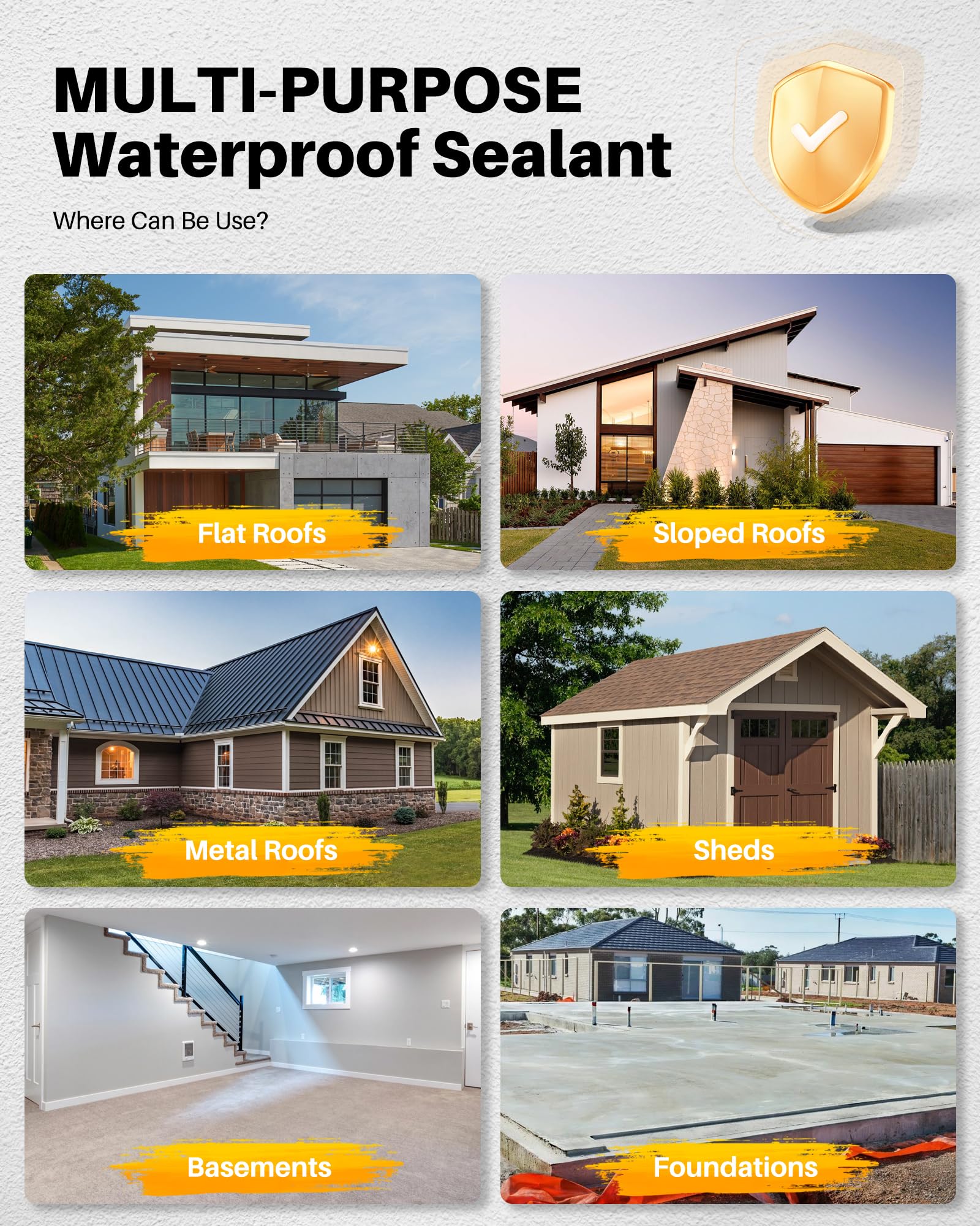 Snapklik.com : Polyurethane Waterproof Coating Black, 1 Gallon, Roof ...