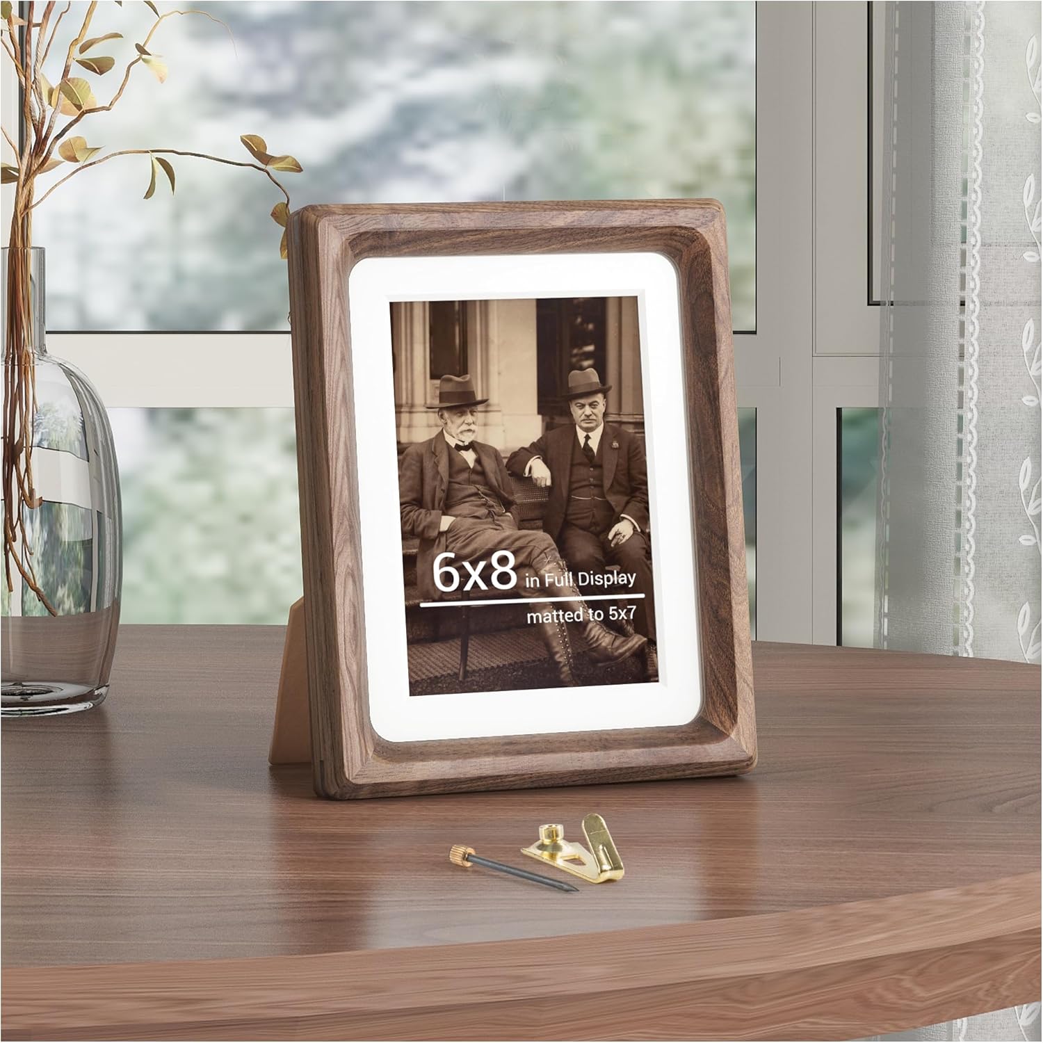 Amazon.com - Heimlove 6x8 Picture Frames Natural Walnut,Original Wood ...
