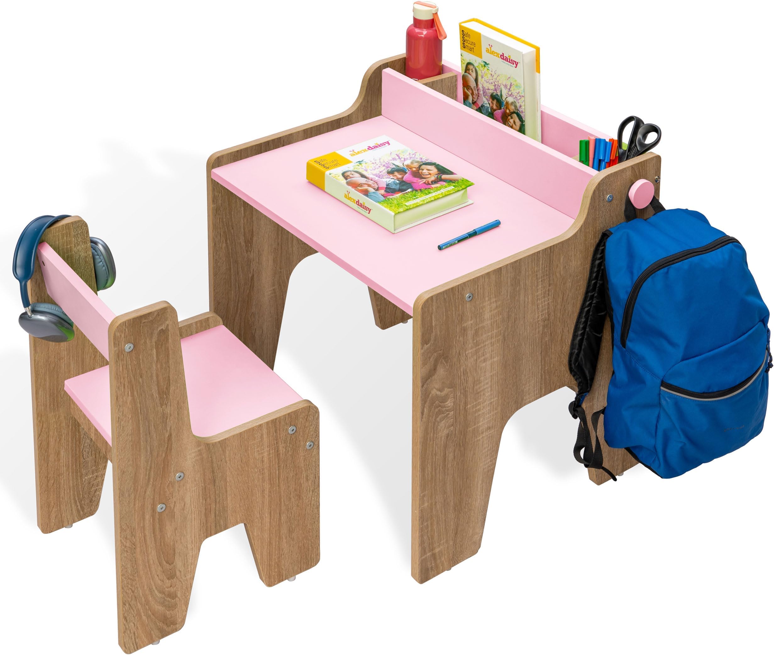 Toby Kids Desk/Baby Desk/Kids Study Table With Chair Set Blue Mdf Board ...