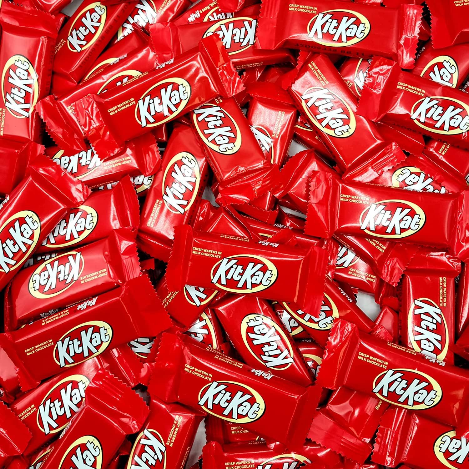 Kit Kat Red Crisp Wafers Milk Chocolate Candy Bars Snack Size Bulk 3 ...