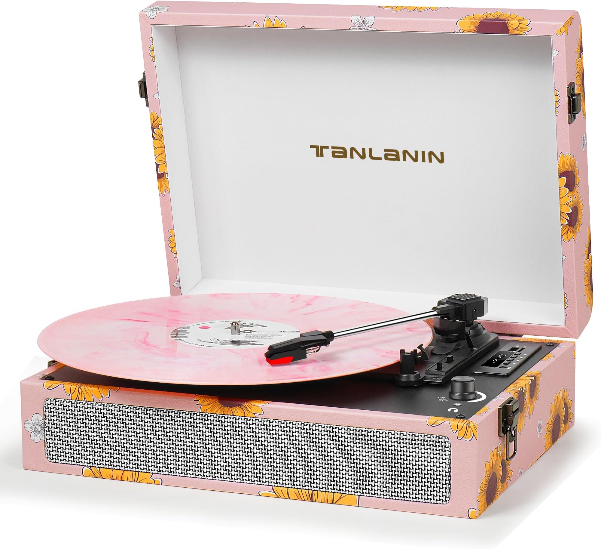 Amazon.com: Vintage Suitcase Record Player - 3-Speed Bluetooth Portable ...