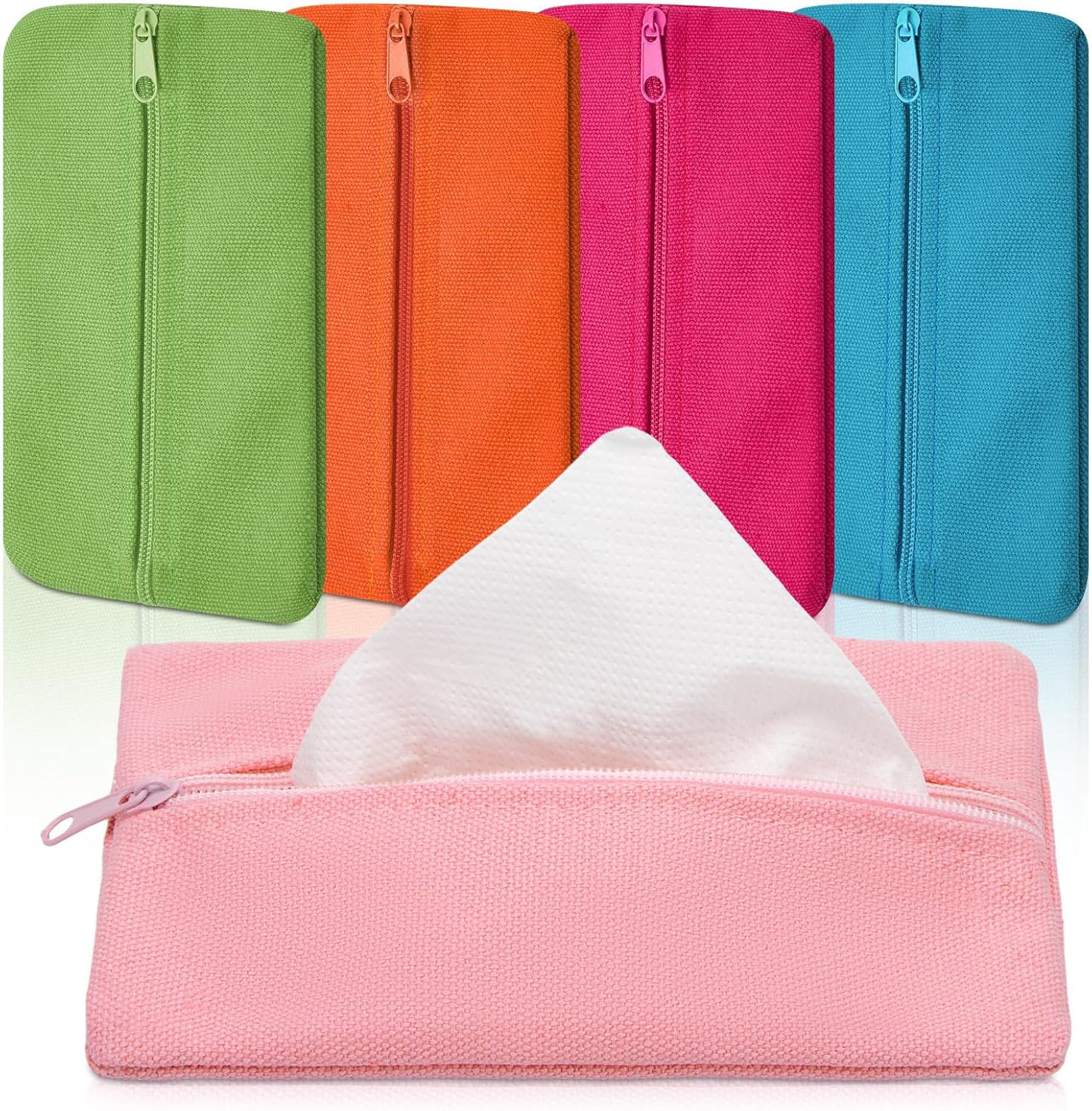 Amazon.com: Sherr 5 Pieces Tissues Purse Pocket Tissue Holder Reusable ...