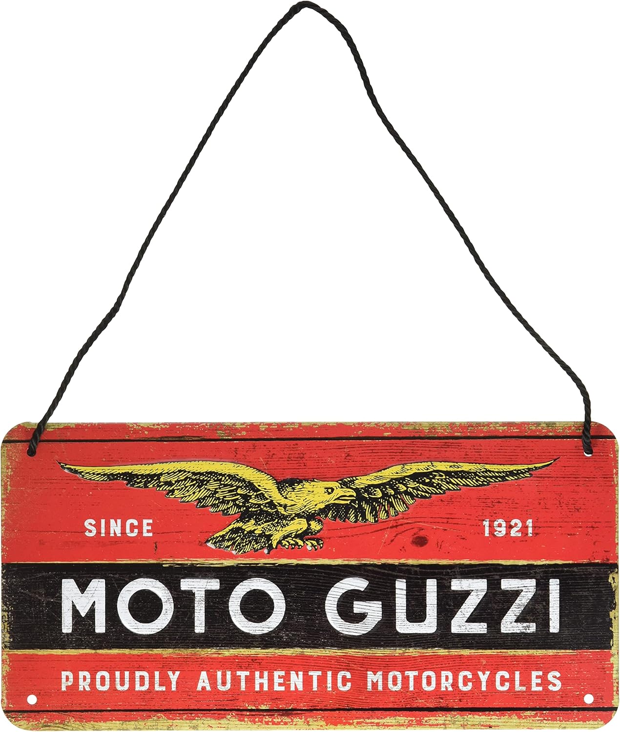 Amazon.com: Nostalgic-Art Retro Hanging Sign Moto Guzzi – Logo Wood ...