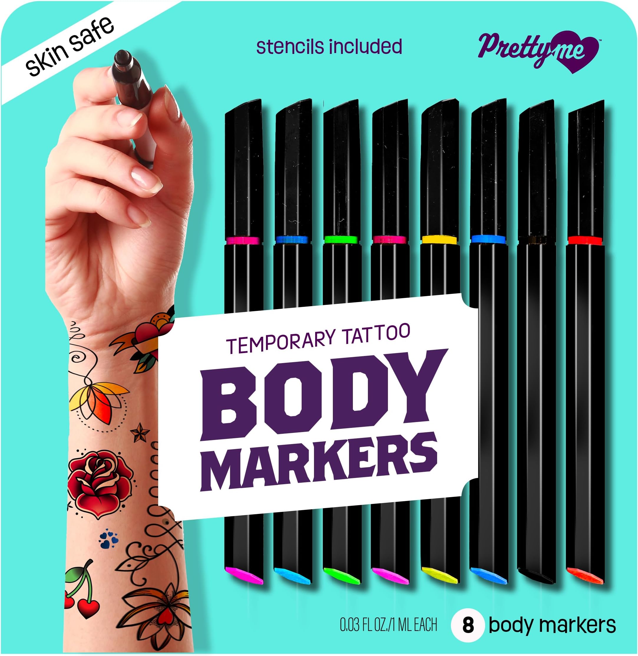 Amazon.com: BIC BodyMark Temporary Tattoo Markers for Skin, Precision ...