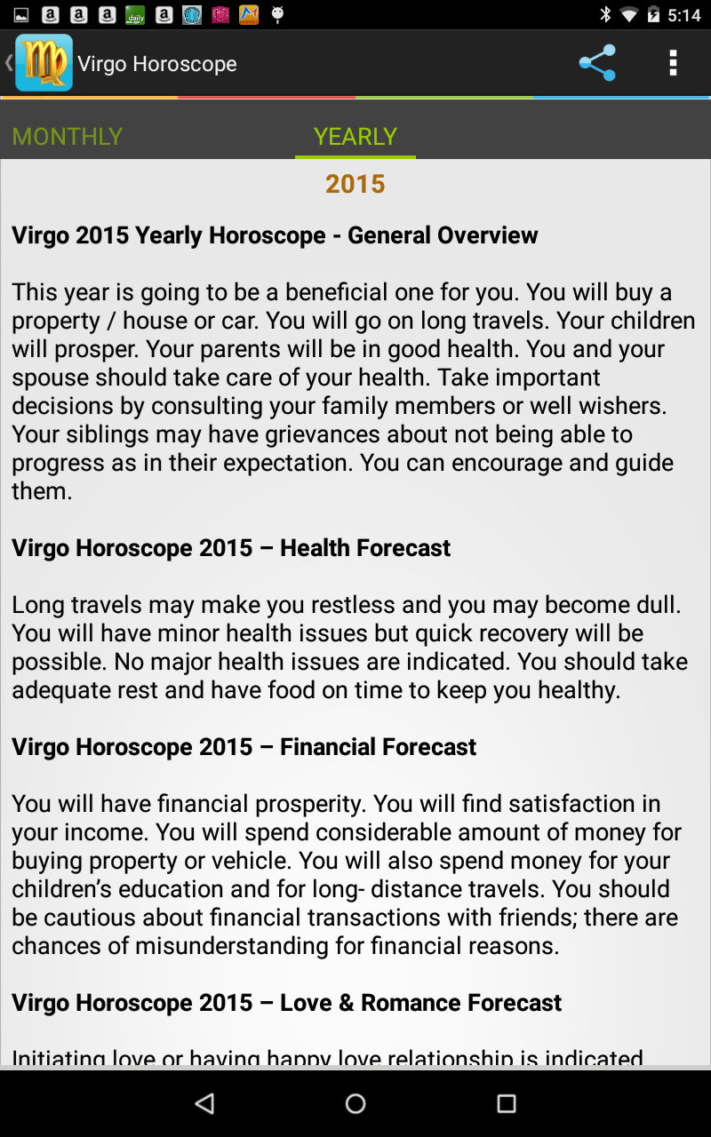Virgo Horoscope - App on Amazon Appstore