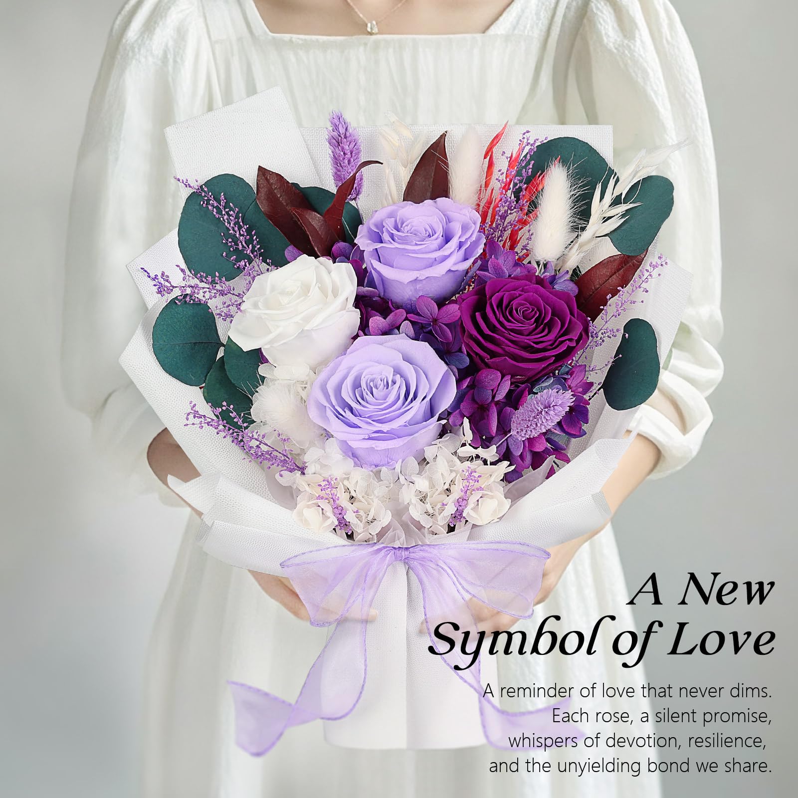 Bouquet De Fleurs De Roses Violettes Florist Flower Bouquet Mother's