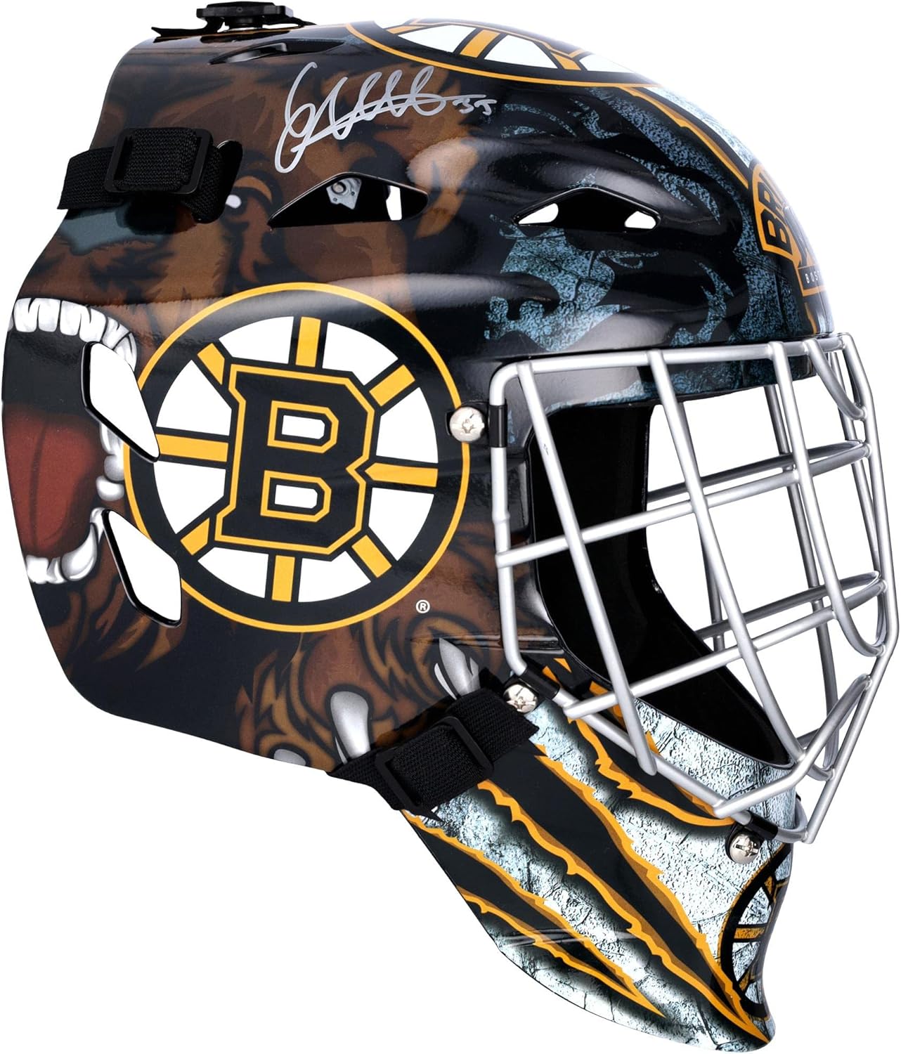 Amazon.com: Linus Ullmark Boston Bruins Autographed Replica Goalie Mask ...