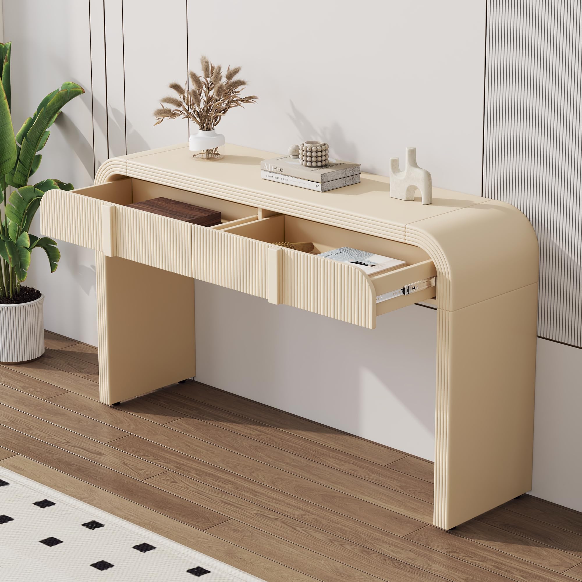 Amazon.com: Unique Modern Rounded Silhouette and Smooth Surface Console ...