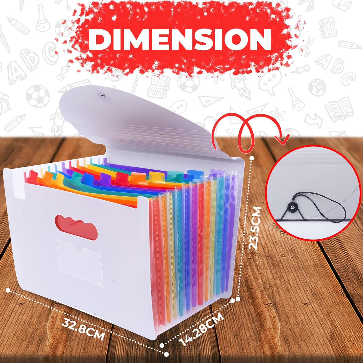 Tragbox File Organiser Box 13 Pockets Document Organiser, Expanding ...