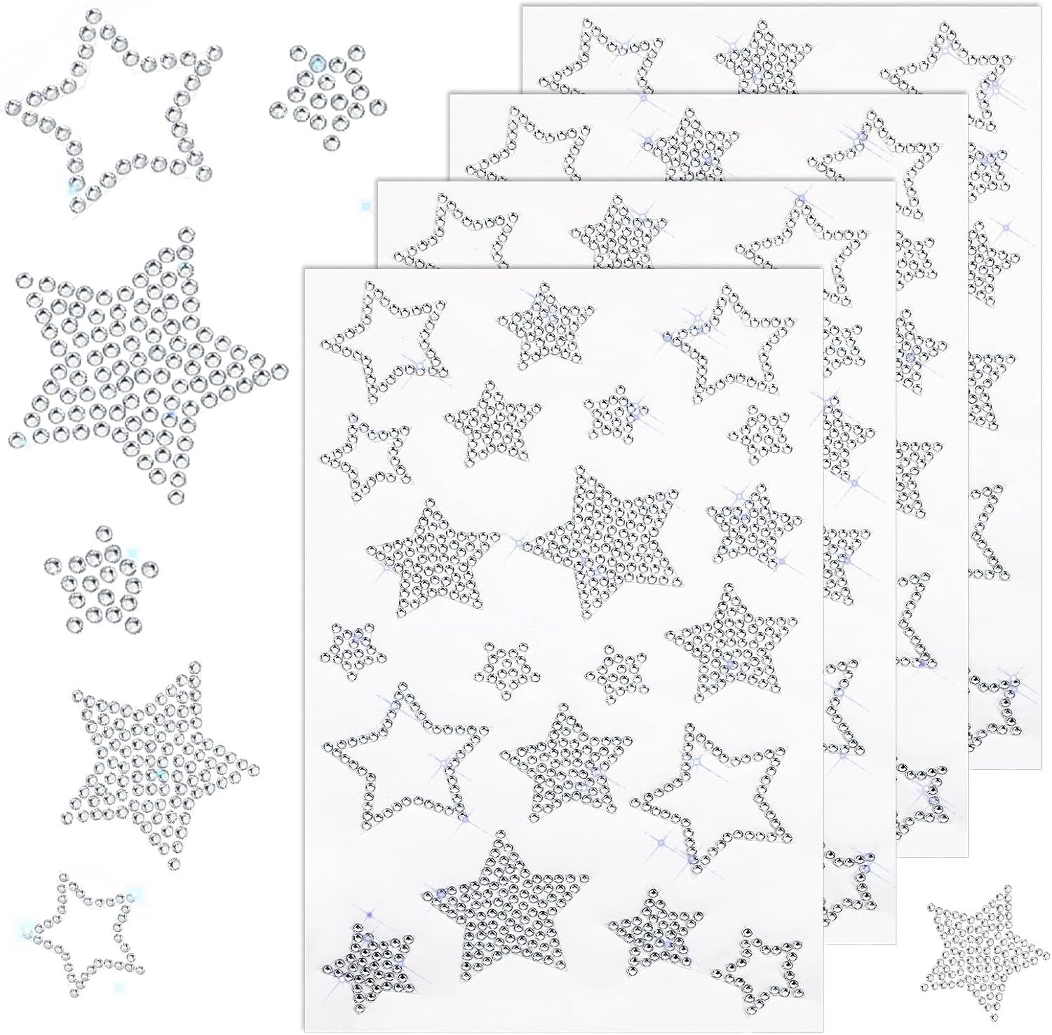 Amazon.com - Dimeho 84 Pieces Self Adhesive Star Stickers Bling ...