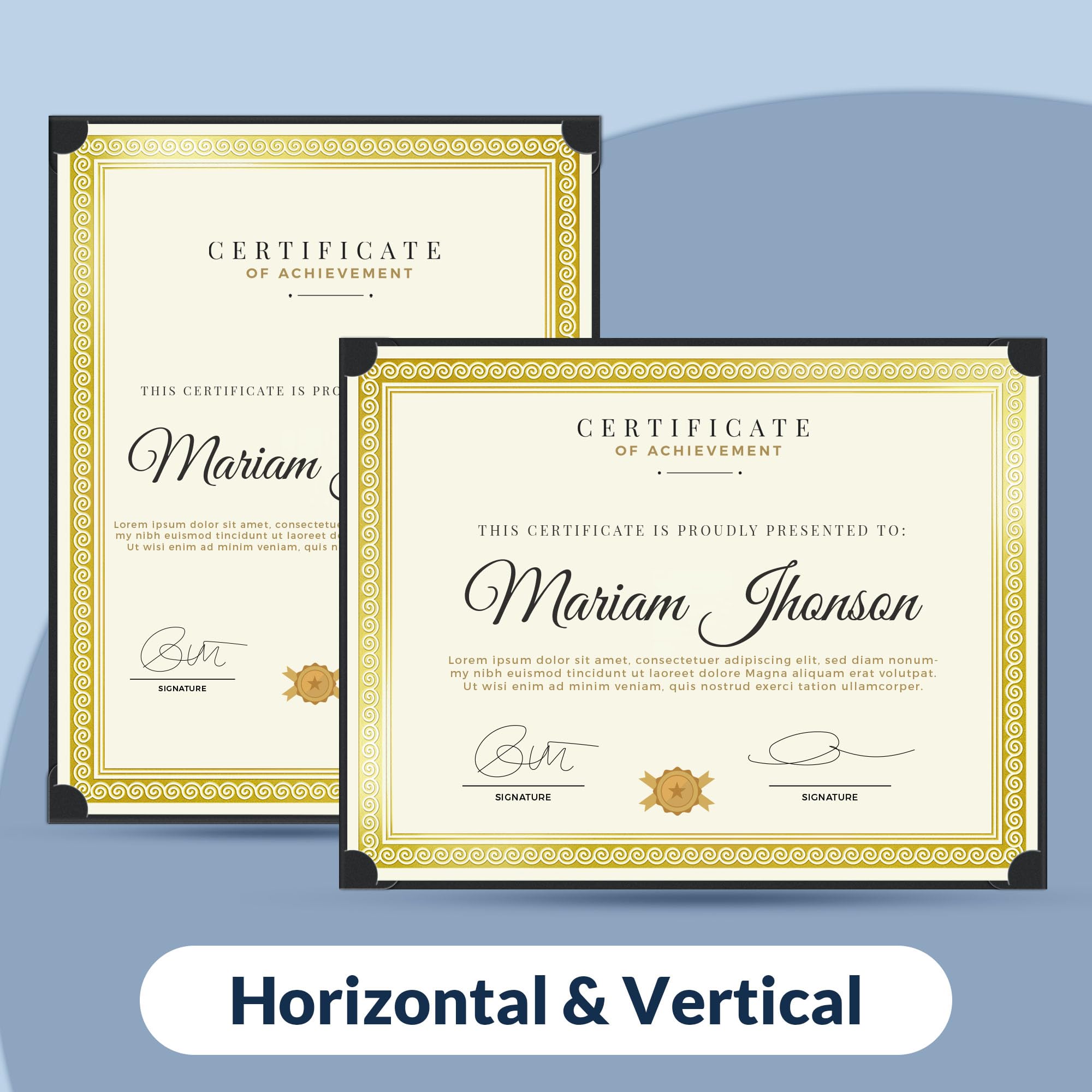 Snapklik.com : SUNEE Single Sided Certificate Holders, 50 Packs Black ...