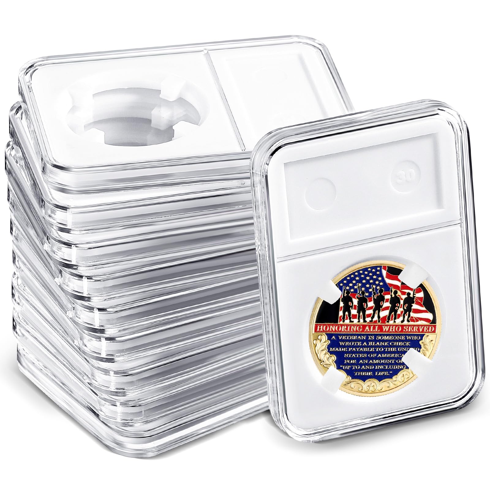 Amazon.com : Wonderjune Coin Slab Display Holder Storage Case for ...