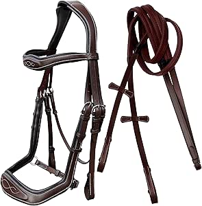 Amazon.com: Exion Anatomic Hunter Jumping Bridle for Horses – Soft ...
