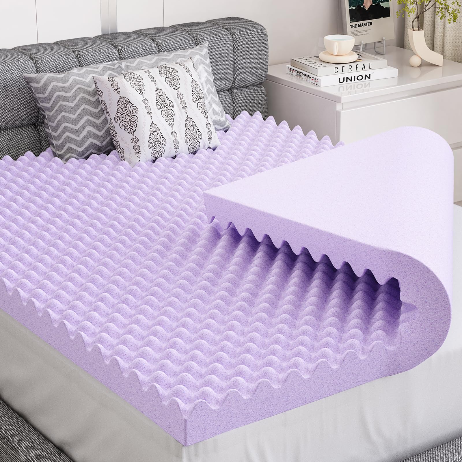 Amazon.com: BlissTrends 3 Inch Memory Foam Mattress Topper Queen Size ...