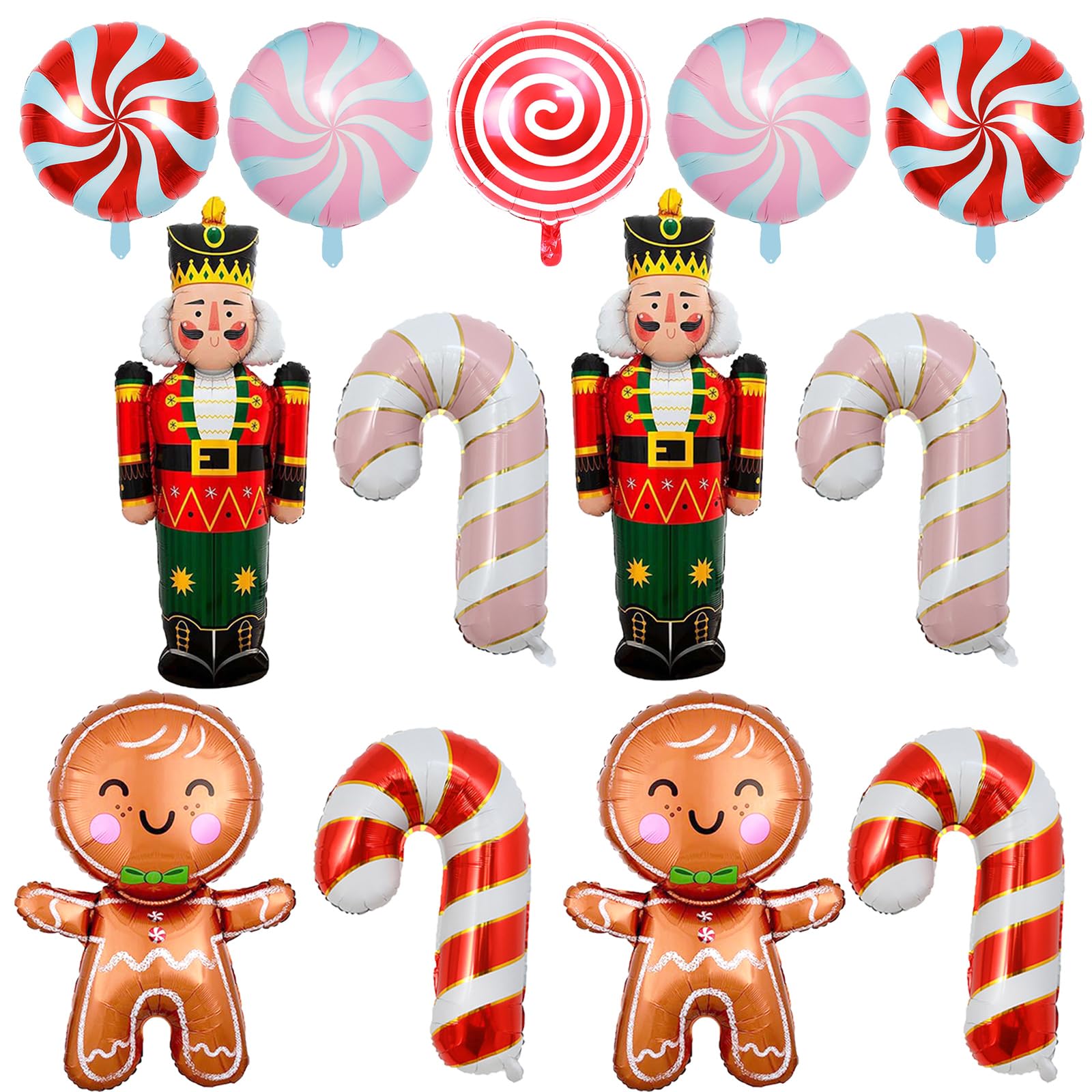 Amazon.com: 14Pcs Christmas Balloons Gingerbread Balloons Christmas ...