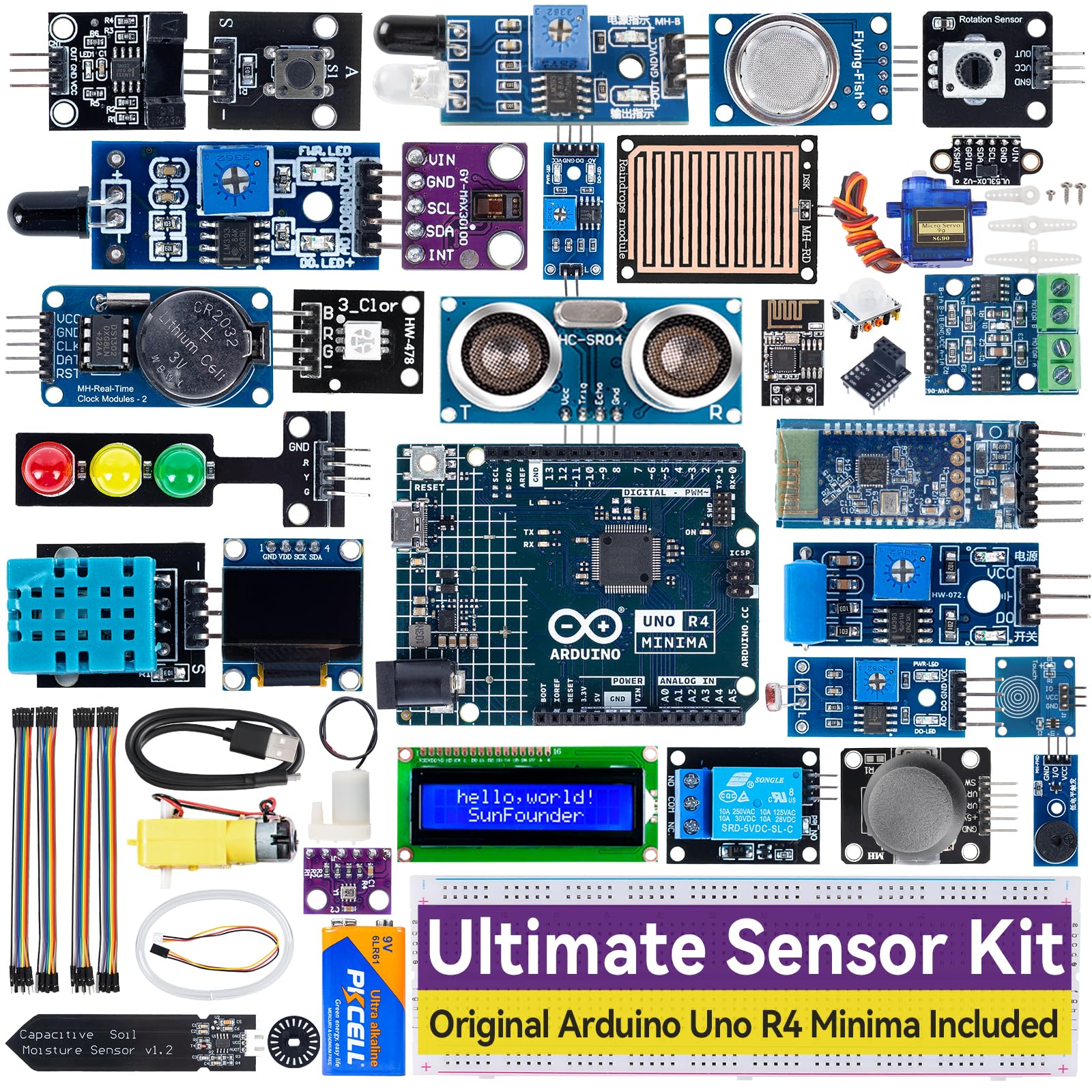 Buy Sunfounder Ultimate Sensor Kit With Original Arduino Uno R4 Minima Smart Iot And Basic Sensor