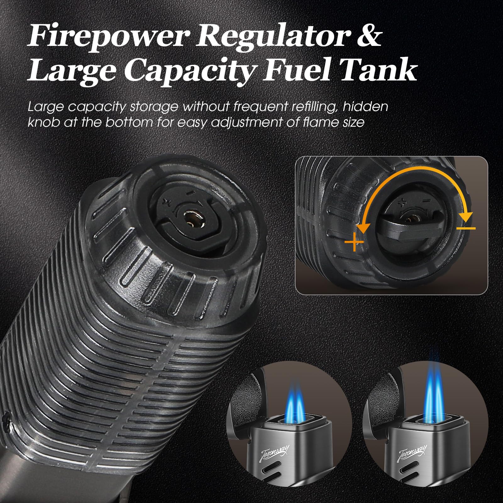 Snapklik.com : Tesonway Cigar Lighter, Windproof Refillable Butane ...